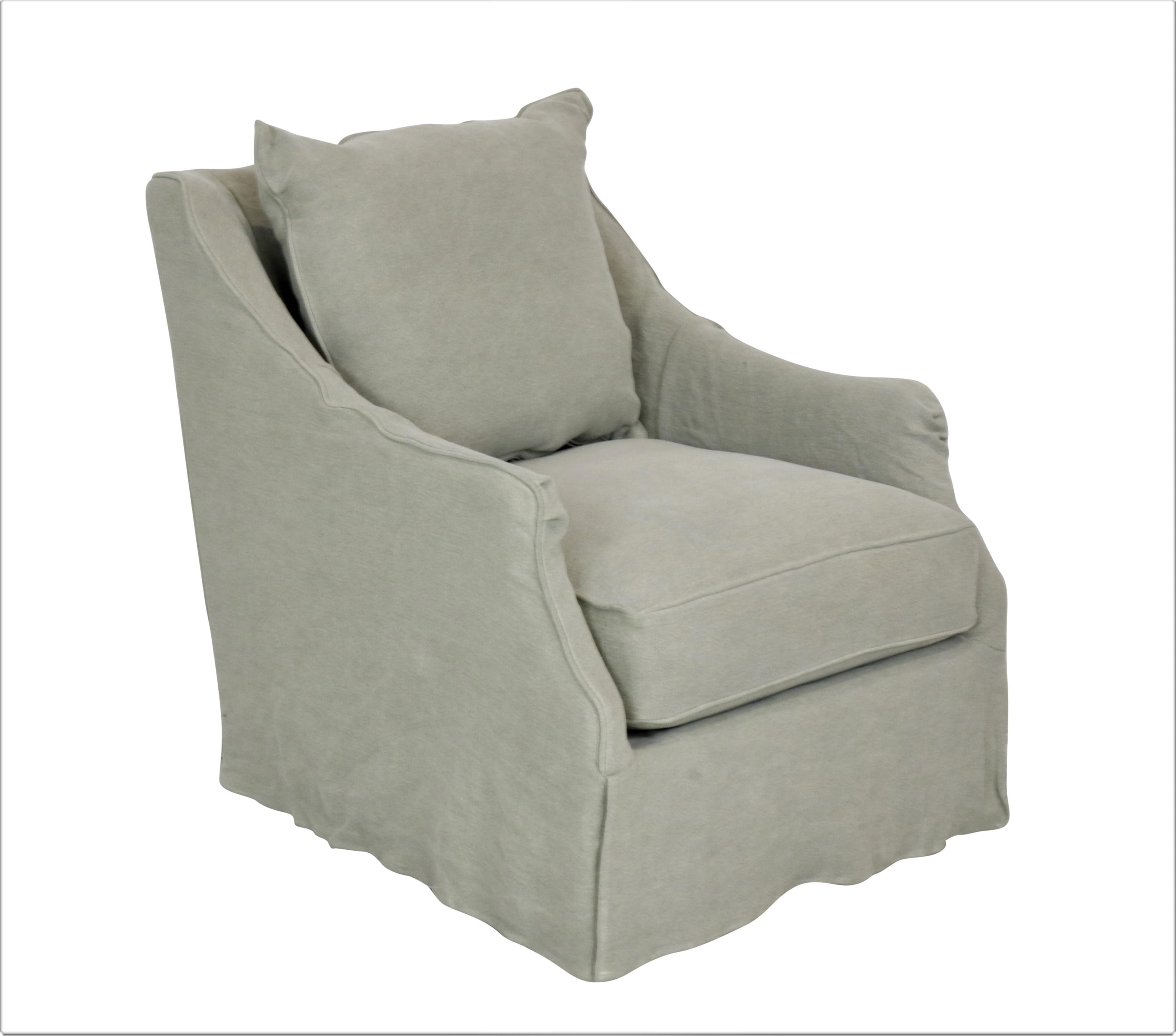 Robin Bruce Accent Chairs Kate Slipcover Swivel Chair | Sprintz ...
