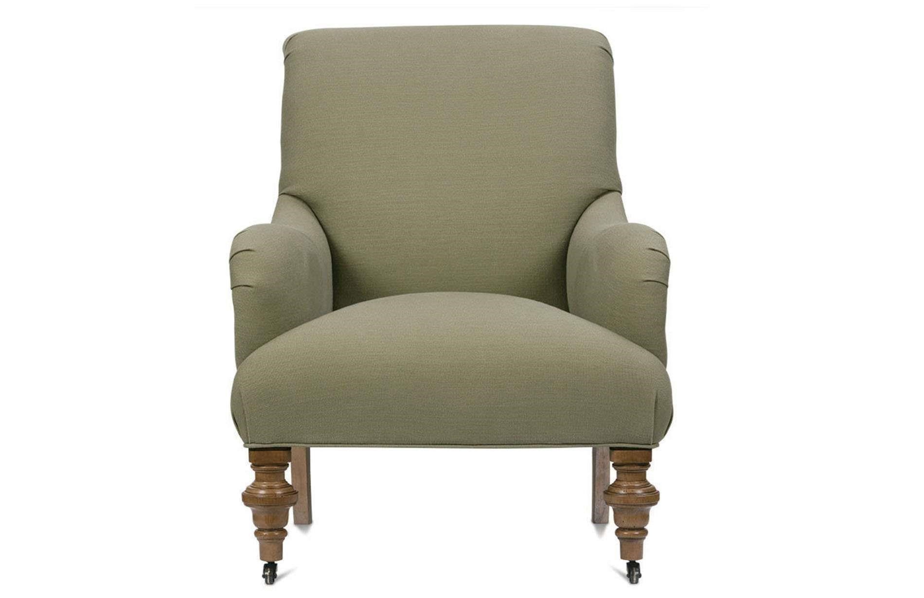 Rowe Carlyle Upholstered Chair with Front Leg Casters | Reeds Furniture ...