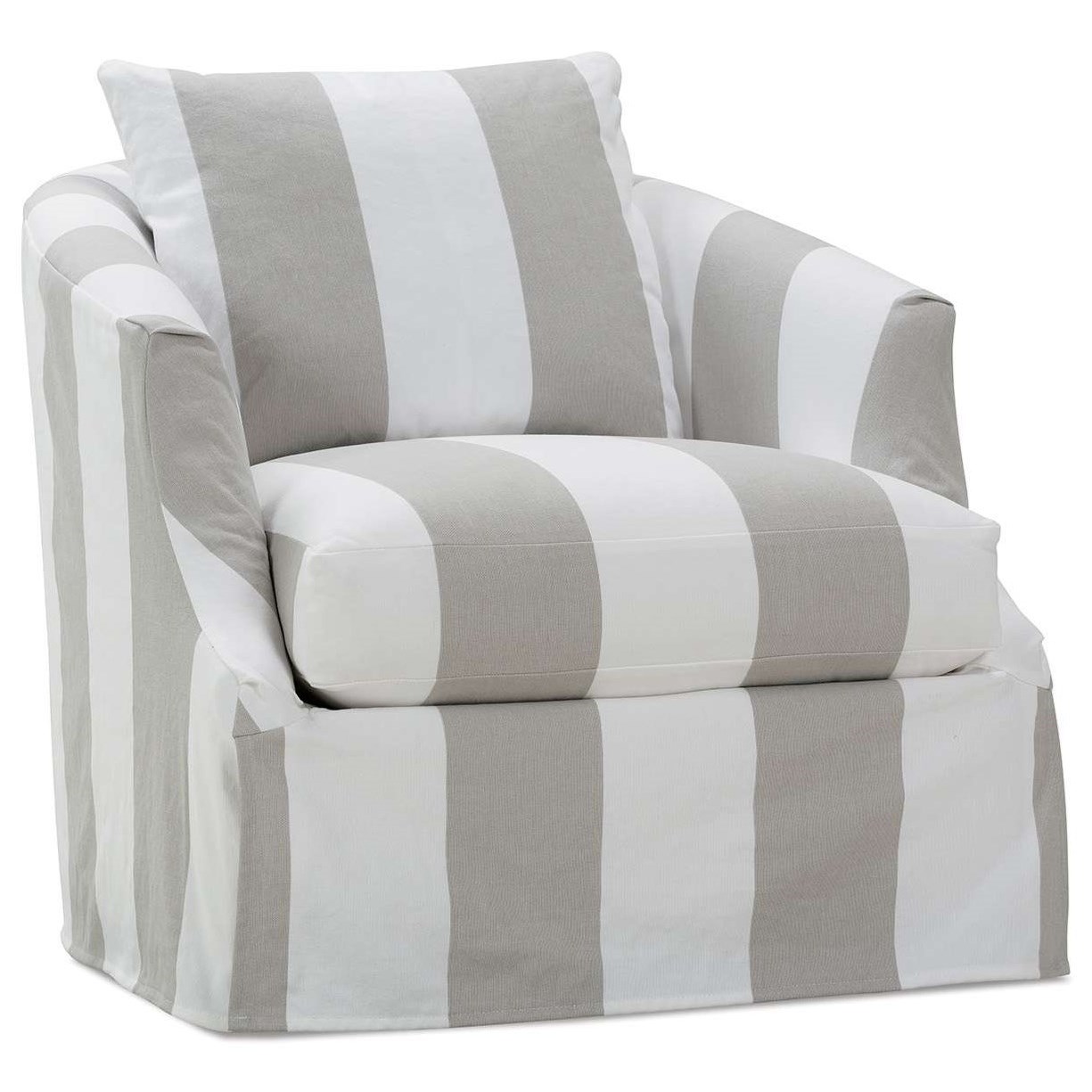 Rowe Emmerson Transitional Slipcover Swivel Chair | Belfort Furniture ...