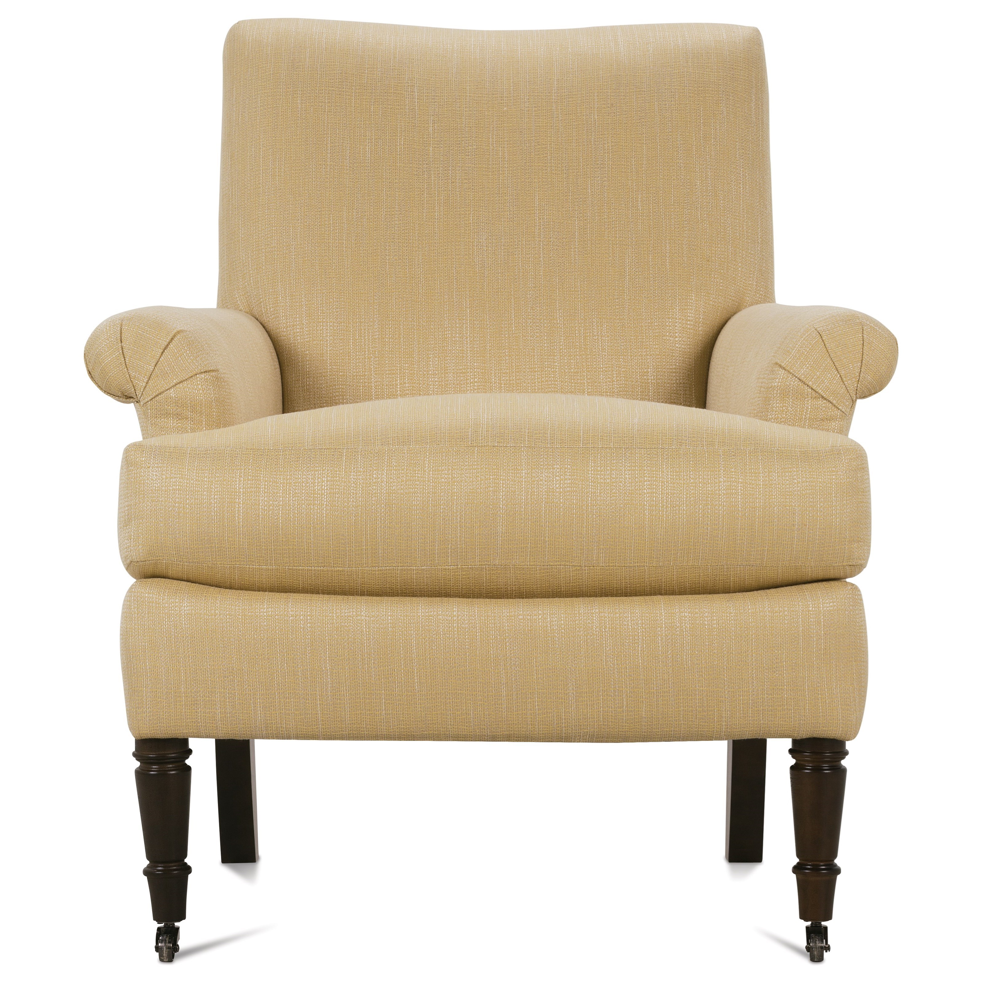 Rowe Hannah Traditional Accent Chair with Rolled Arms and Tight Seat ...