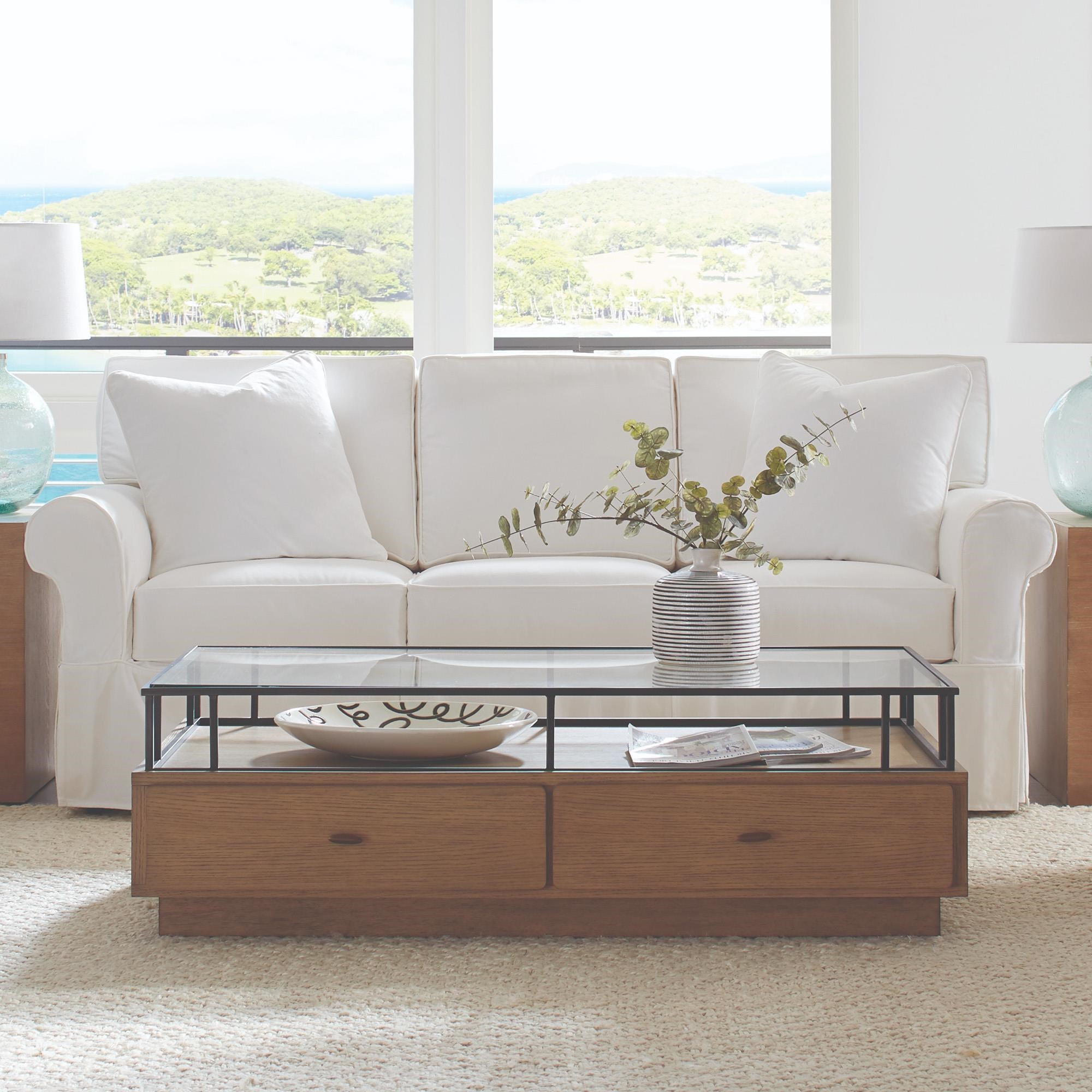 Rowe Nantucket 84" 3 Cushion Slipcover Sofa | Belfort Furniture | Sofas