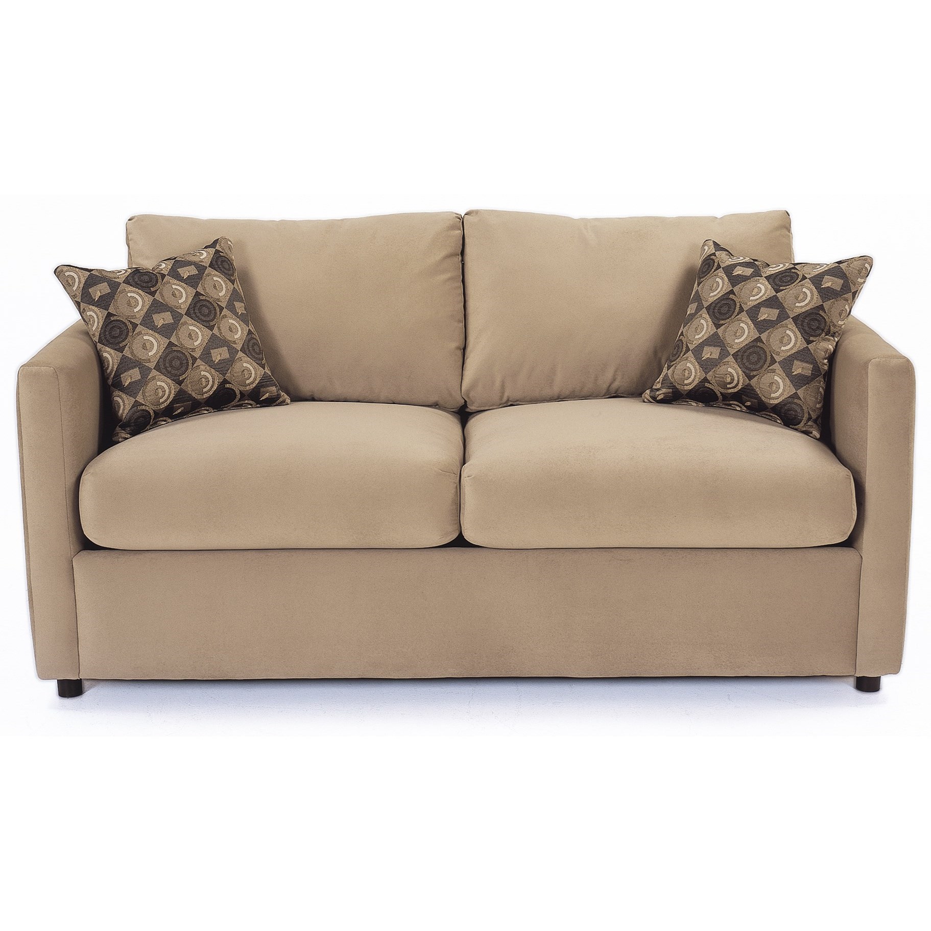 Rowe Stockdale Contemporary Two Cushion Full Sleeper Sofa Sprintz Furniture Sleeper Sofas