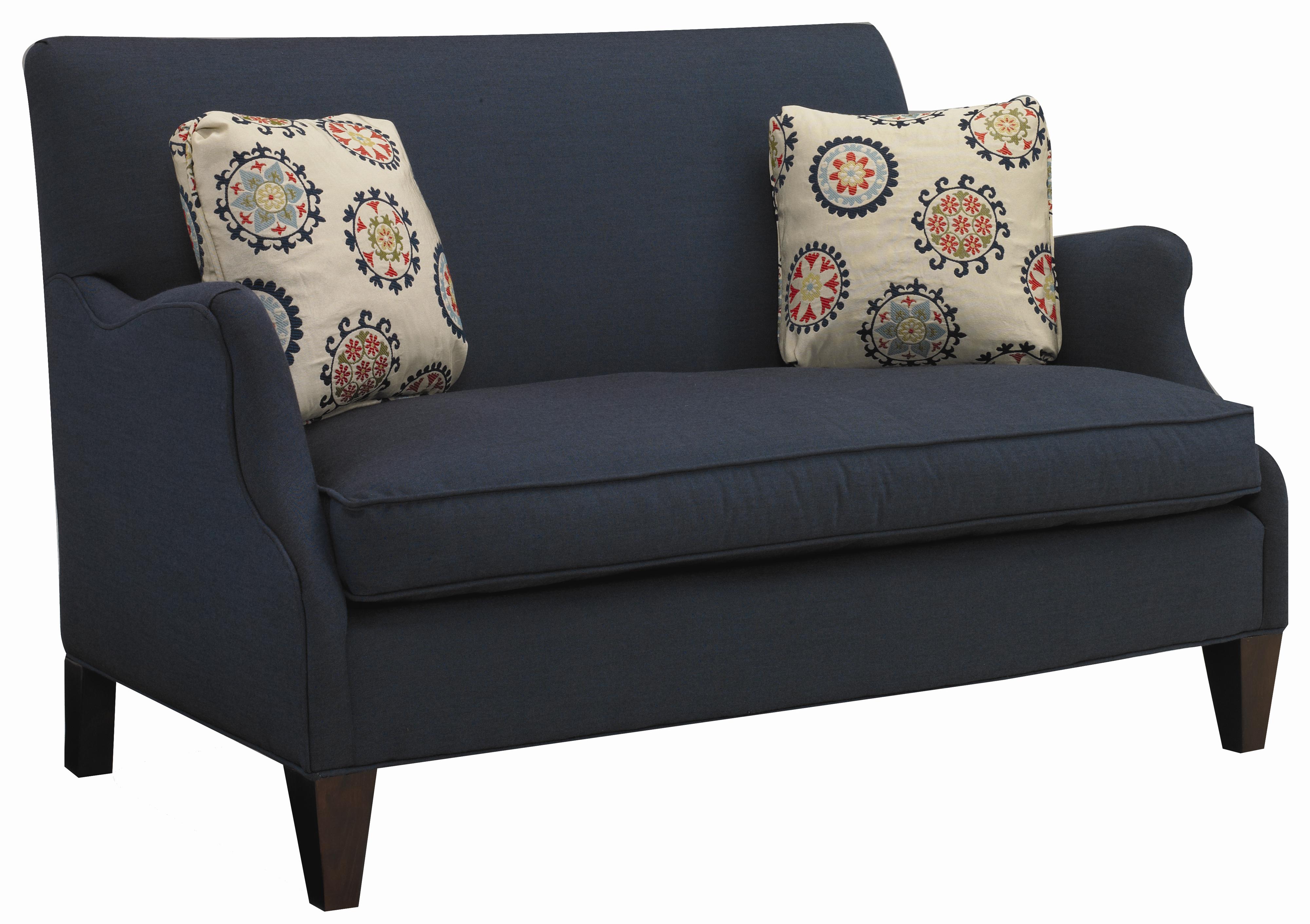 Sam Moore Aunt Jane Contemporary Settee with Romantic Curved Arm ...