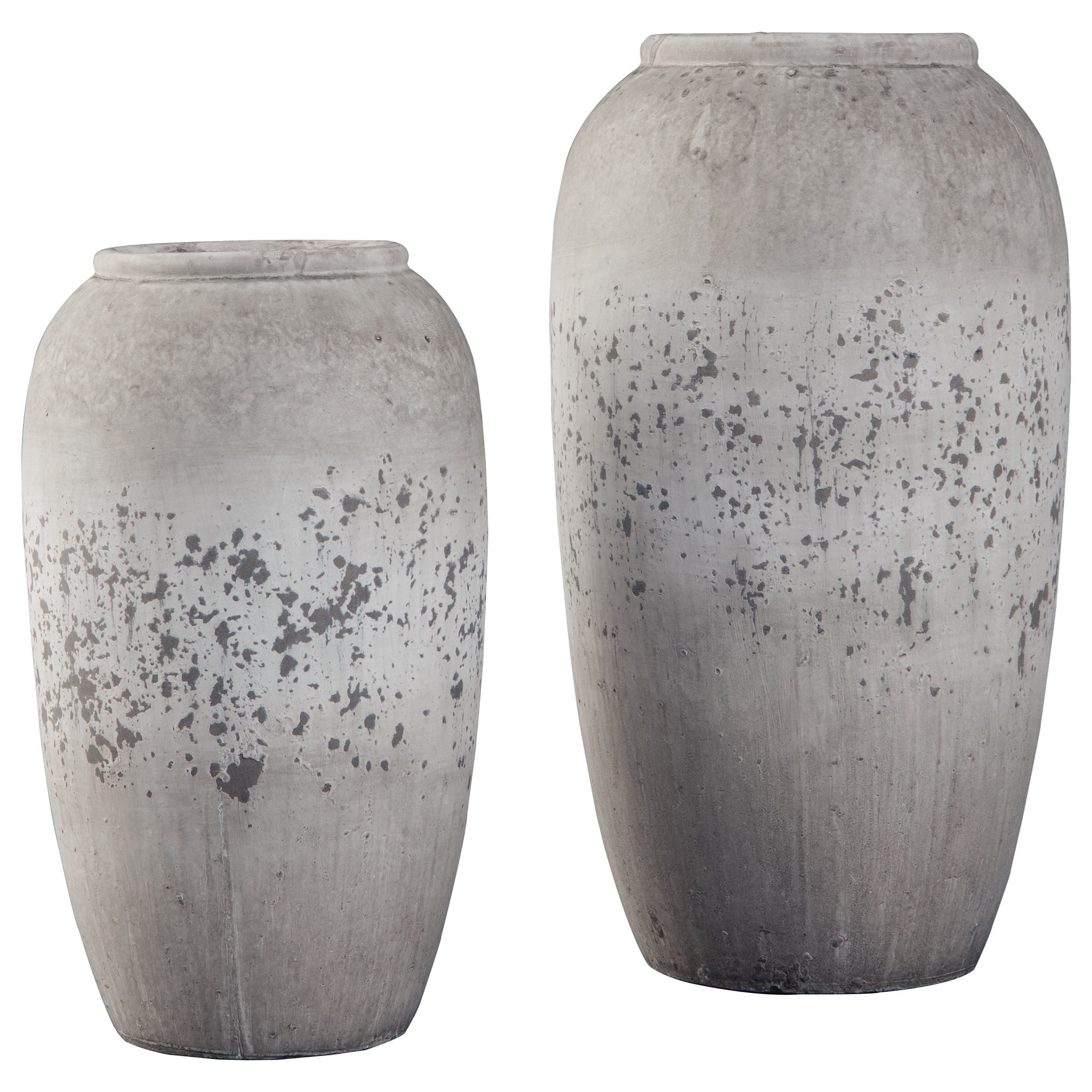 Signature Design by Ashley Accents Dimitra Brown/Cream Vase Set | Royal ...