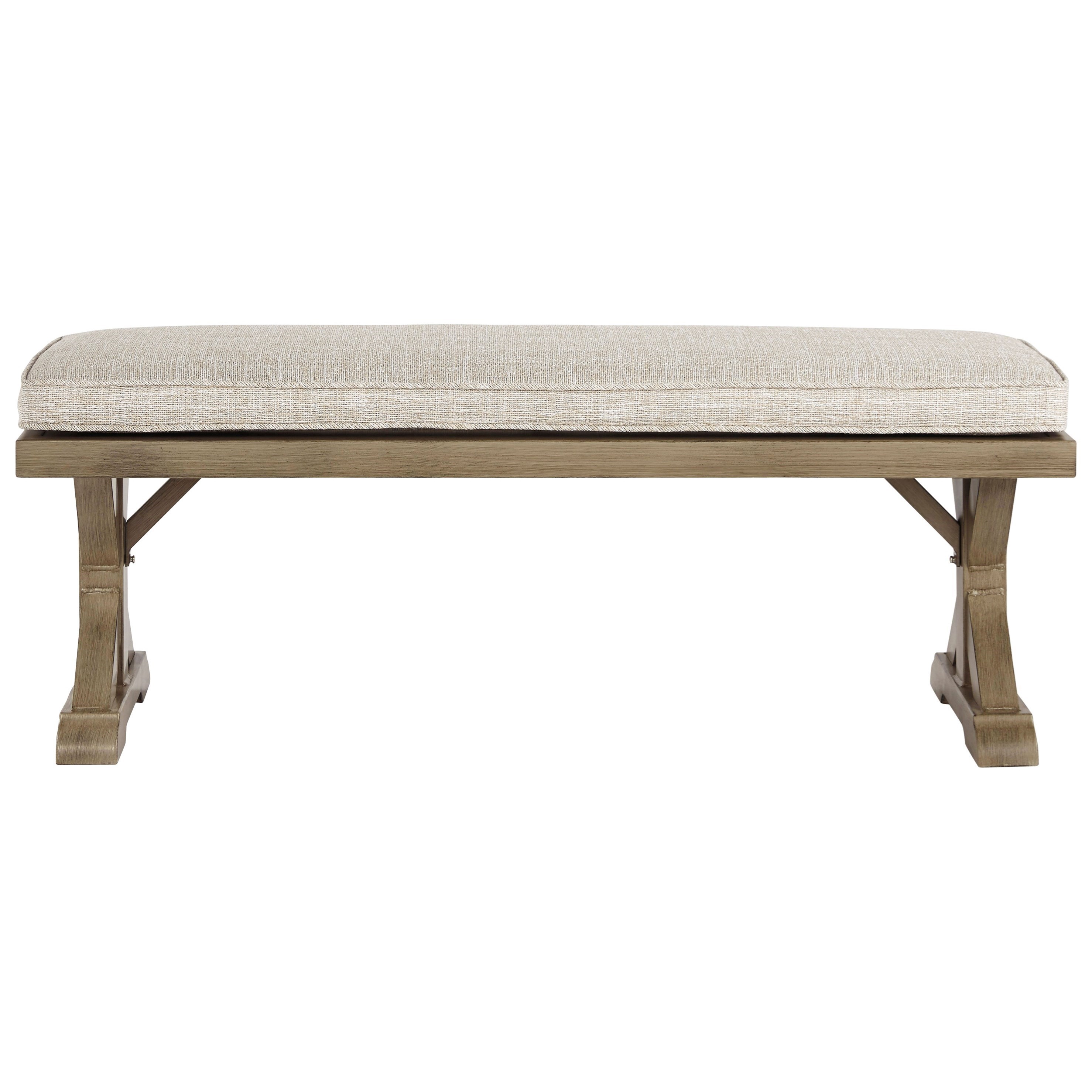 Signature Design by Ashley Beachcroft Double Pedestal Bench with ...