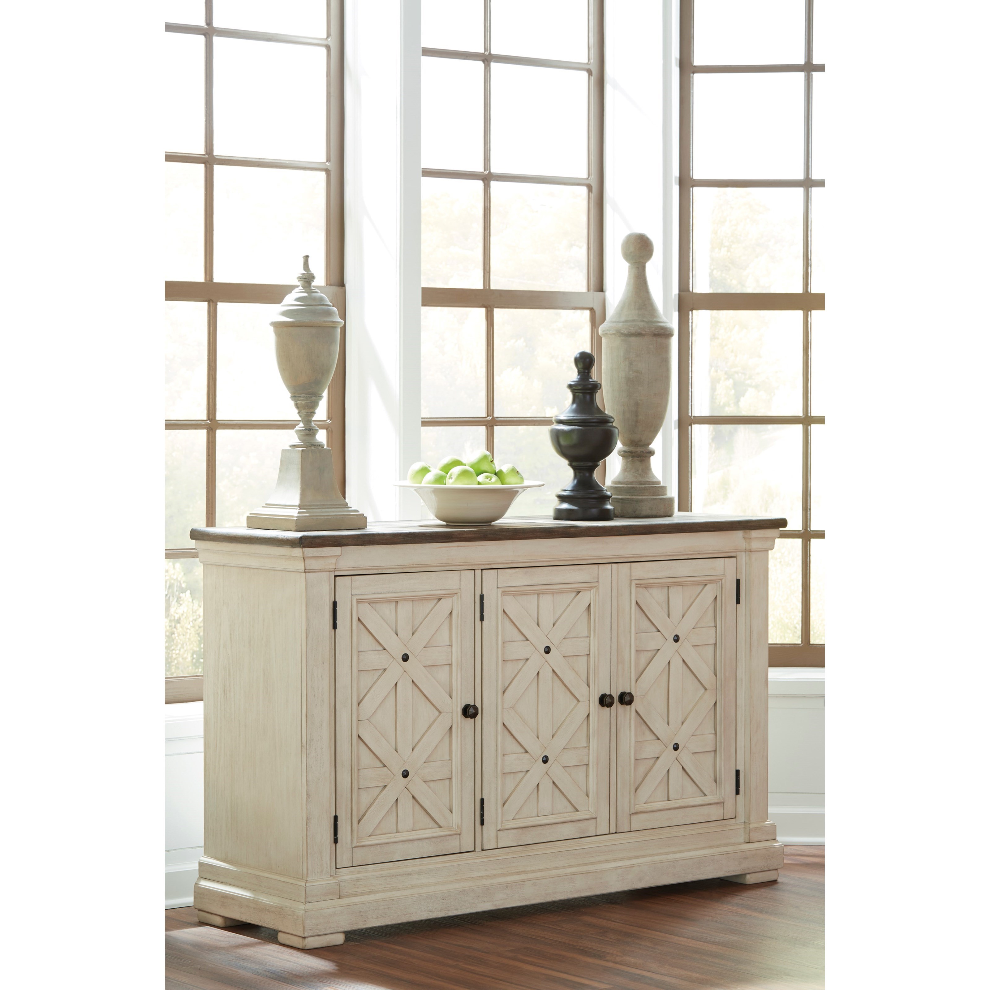 Signature Design by Ashley Bolanburg Relaxed Vintage Dining Room Server ...