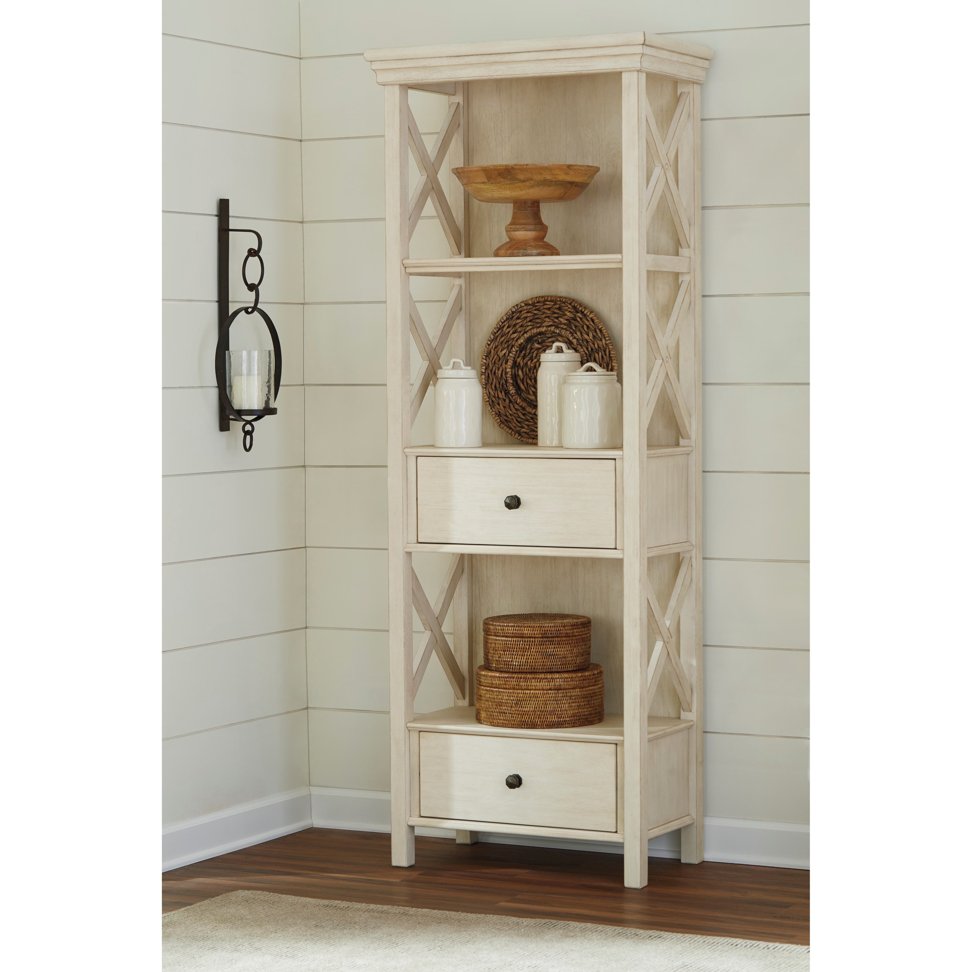 Signature Design by Ashley Bolanburg Relaxed Vintage Display Cabinet ...