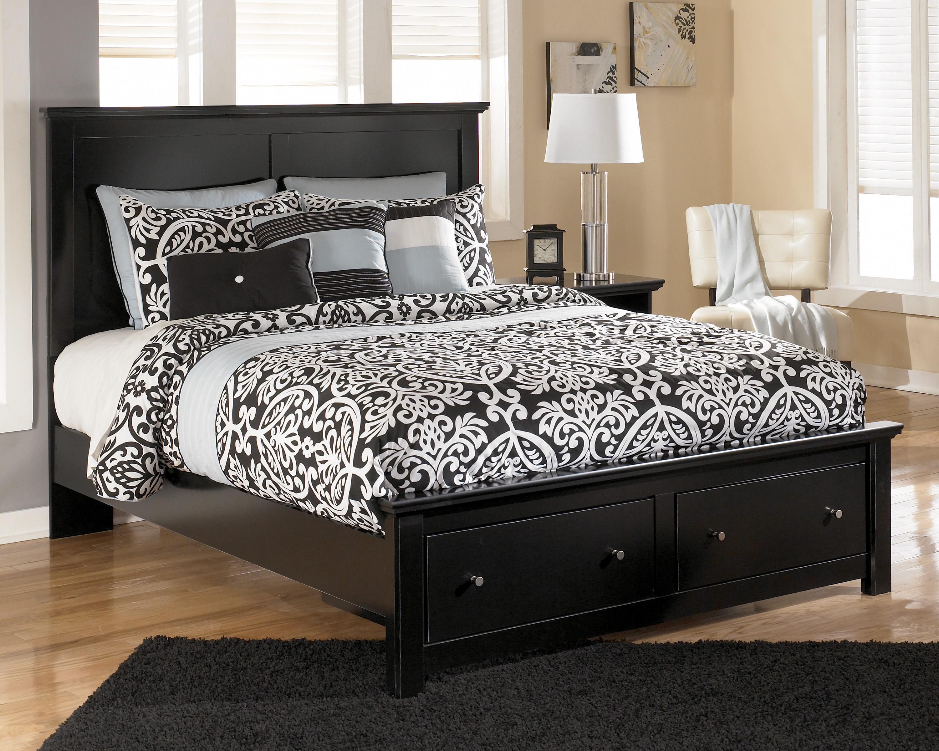 Signature Design by Ashley Maribel Queen Storage Bed with 2 Footboard ...