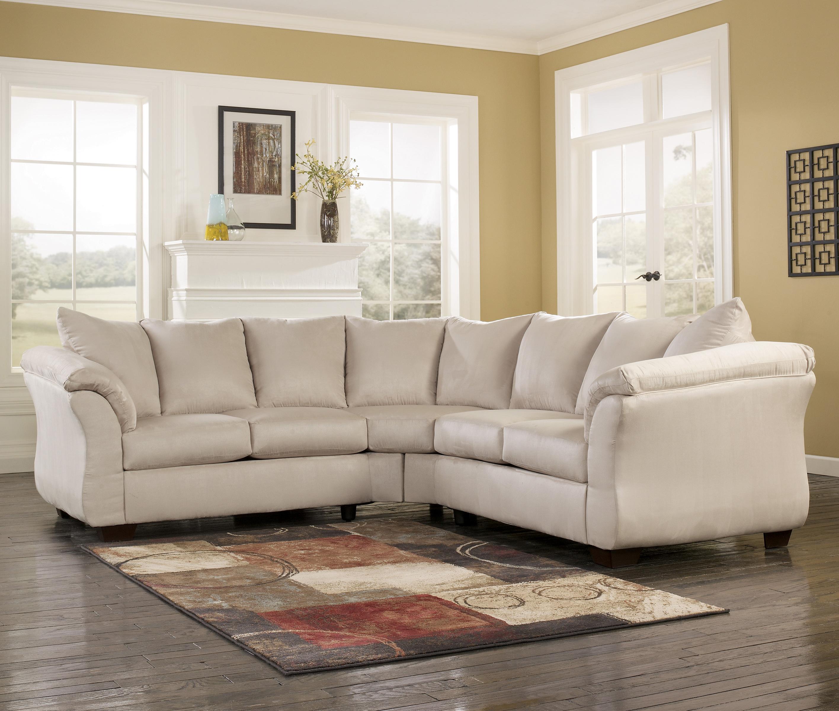 Signature Design by Ashley Darcy - Stone Contemporary Sectional Sofa ...