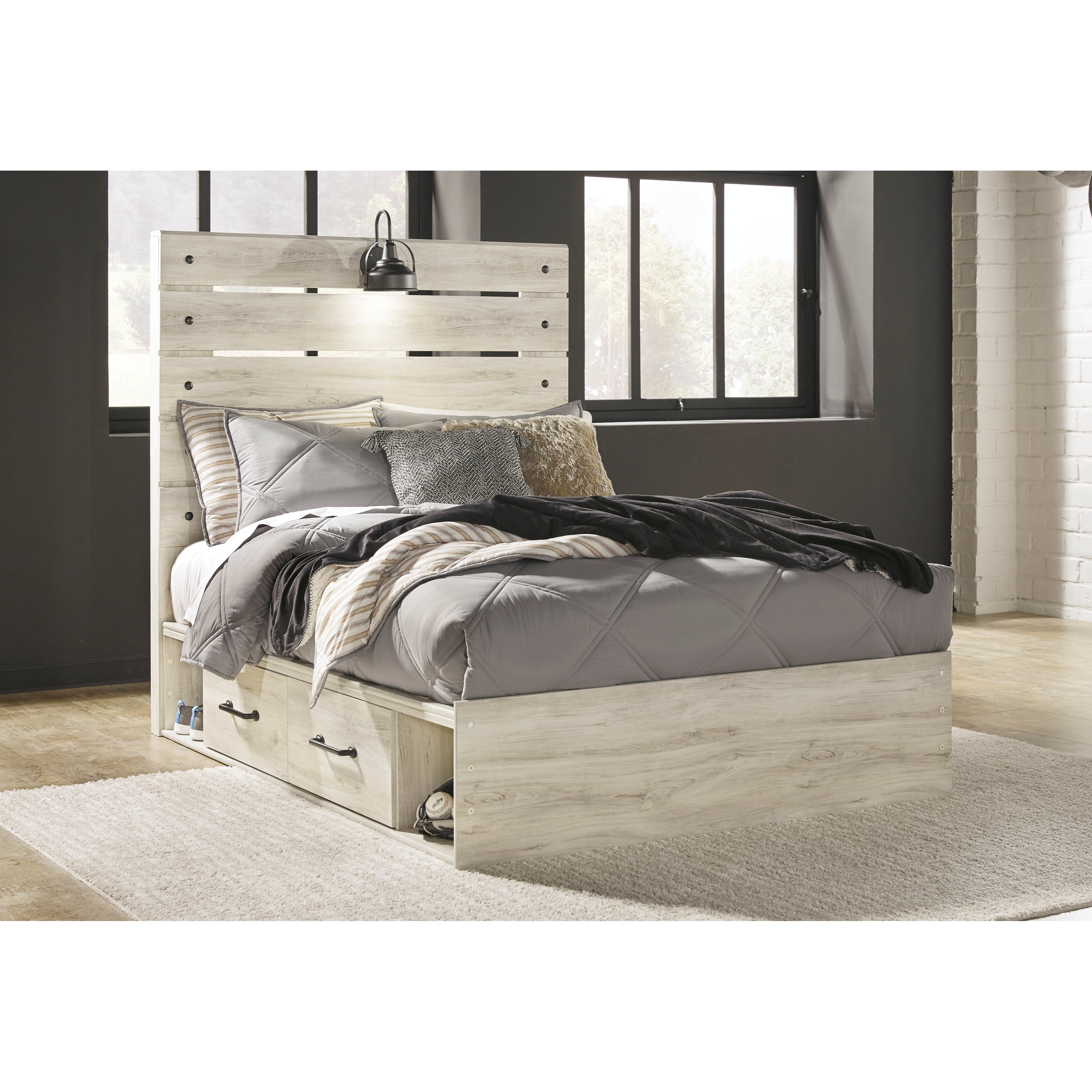 Ashley Signature Design Cambeck Rustic Full Storage Bed with 2 Drawers ...
