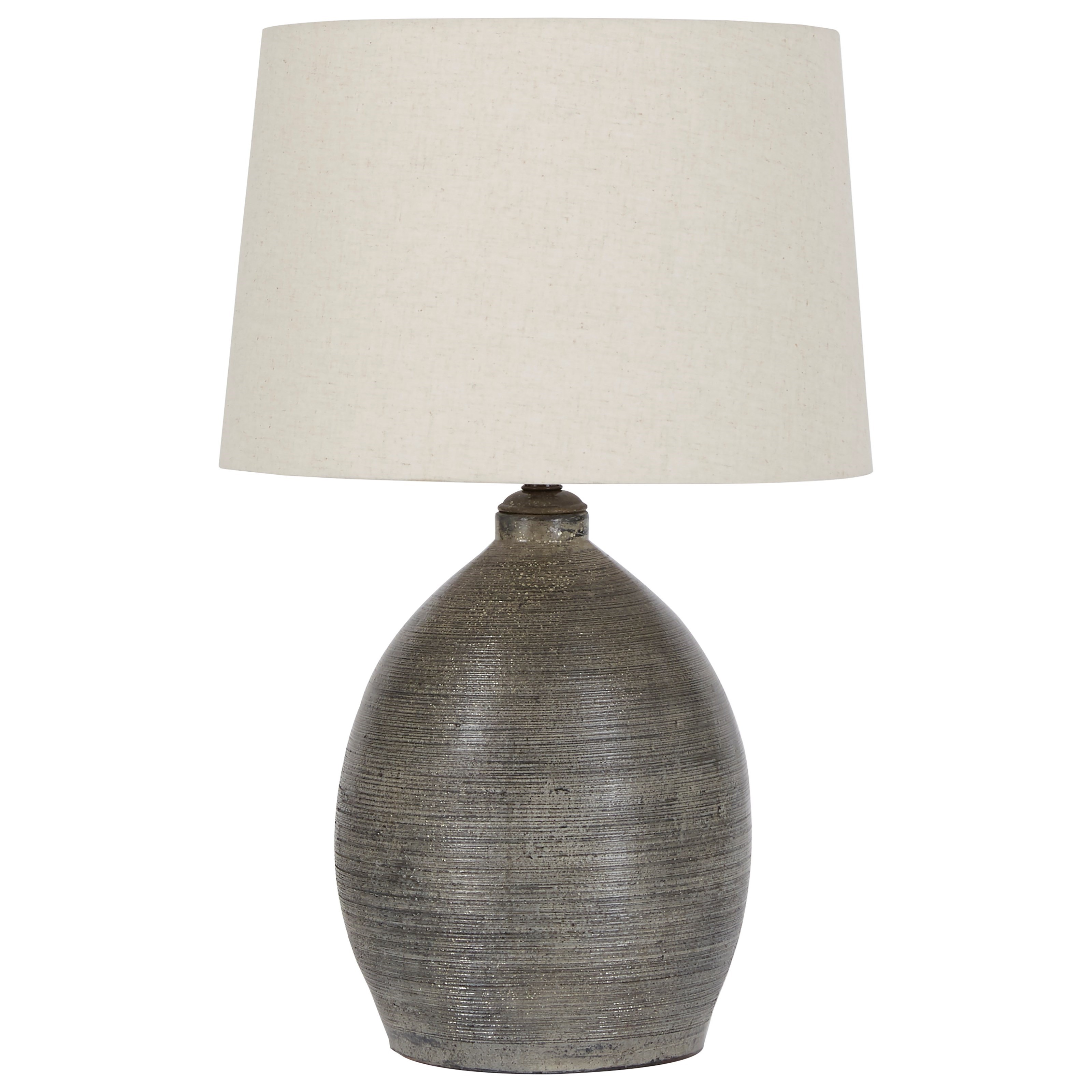 Ashley Signature Design Lamps - Casual Joyelle Gray Terracotta Table ...