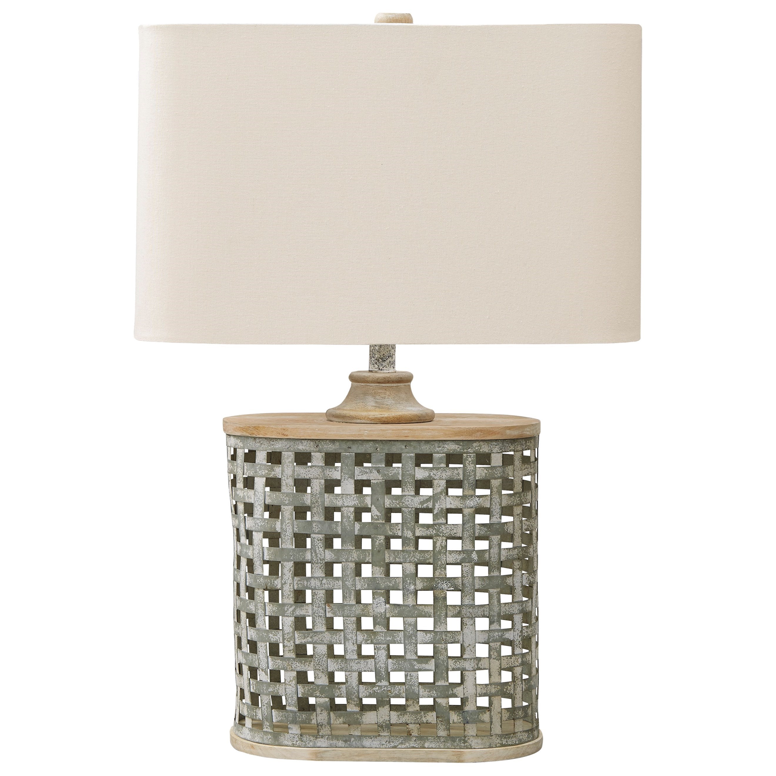 Signature Design by Ashley Lamps - Casual L208234 Deondra Gray Metal ...
