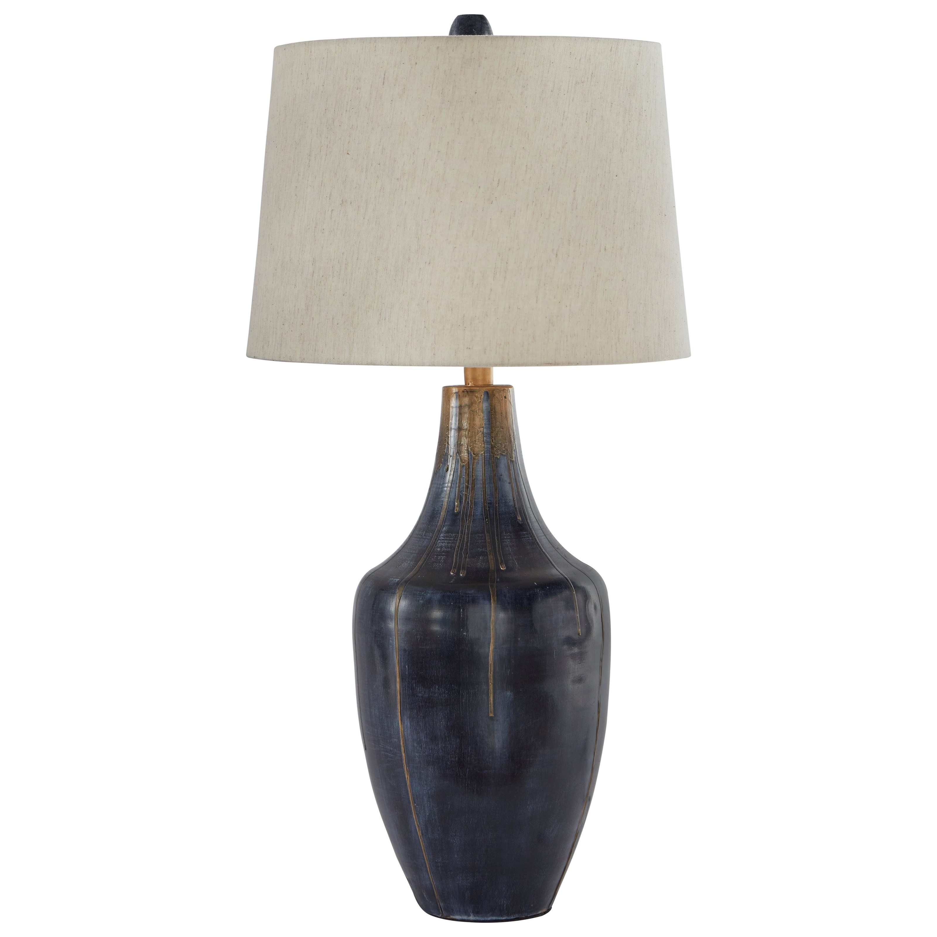 Signature Design by Ashley Lamps - Contemporary 10819744 Evania Indigo ...