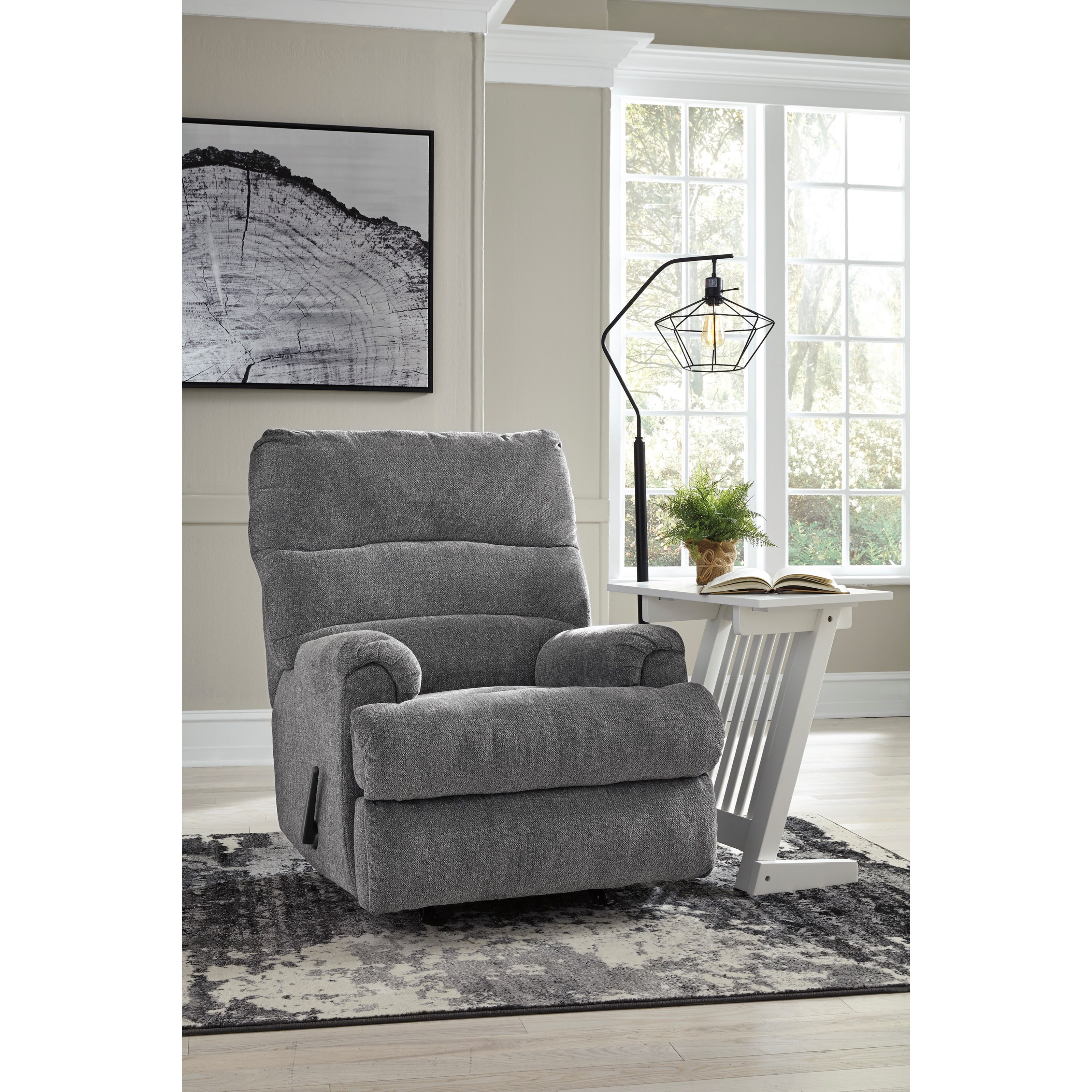 Signature Design by Ashley Man Fort Casual Rocker Recliner | Royal ...