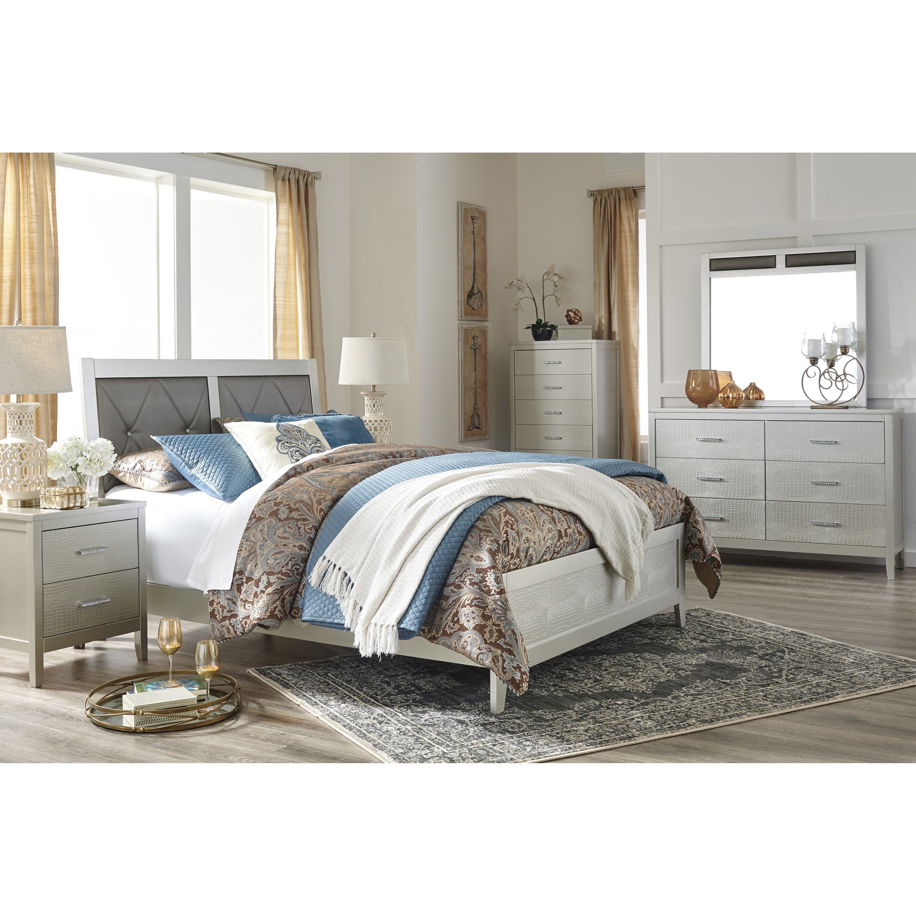 Ashley Furniture Signature Design - Olivet Dresser - Silver at Ila ...
