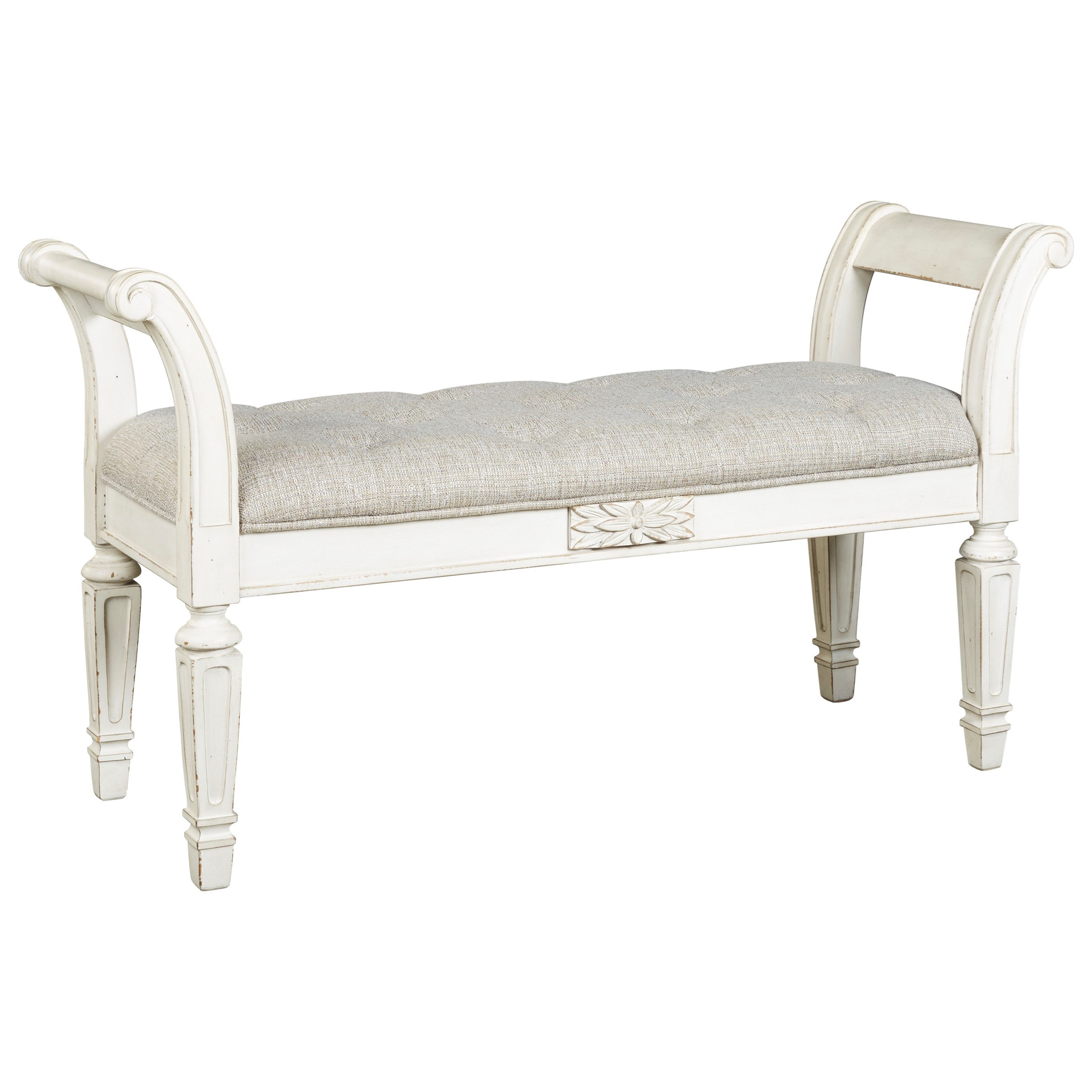 Signature Design by Ashley Realyn Traditional Antique White Accent ...