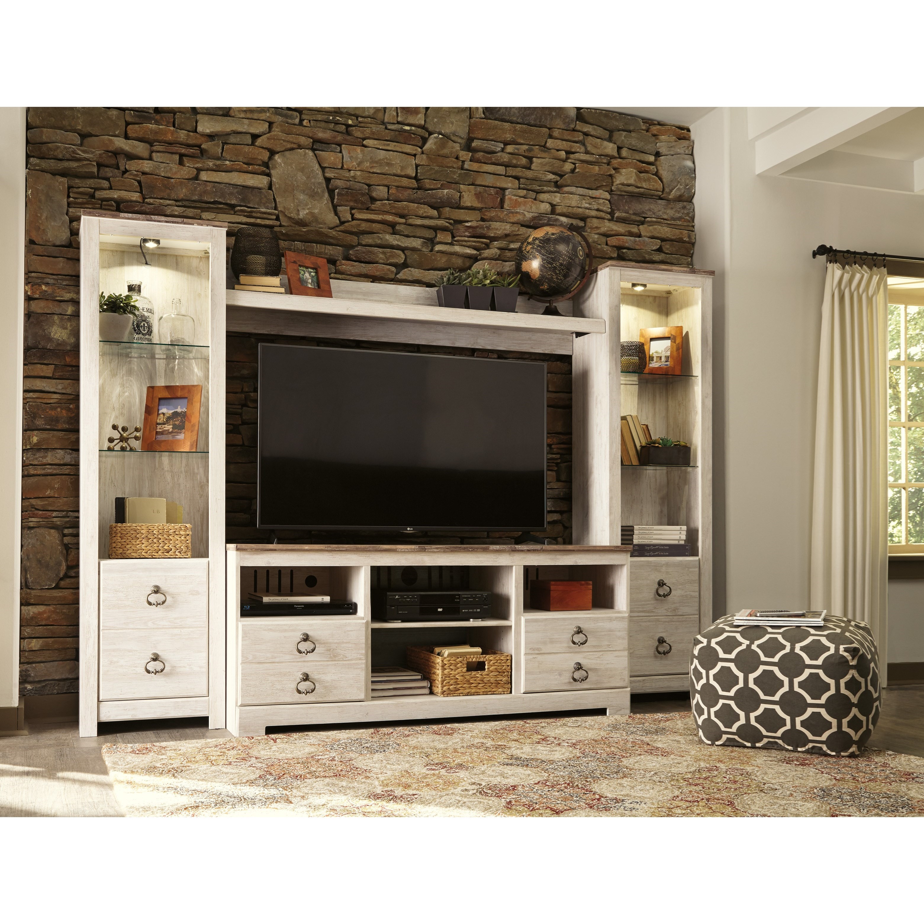 Signature Design by Ashley Willowton Entertainment Center with Piers ...