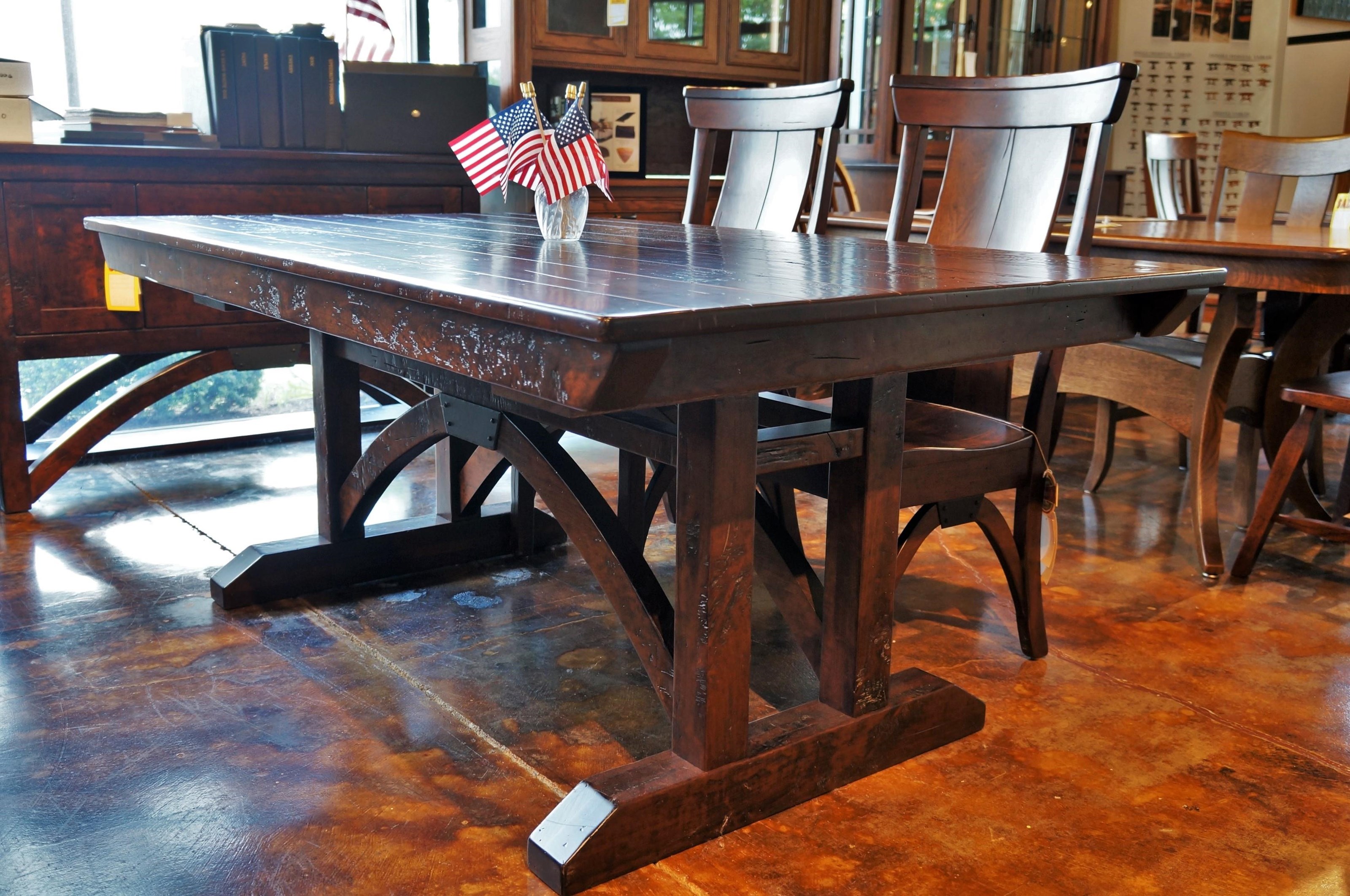 Simply Amish B and O Railroad ETTRB-H14D16Q-K28 Trestle Bridge Table ...