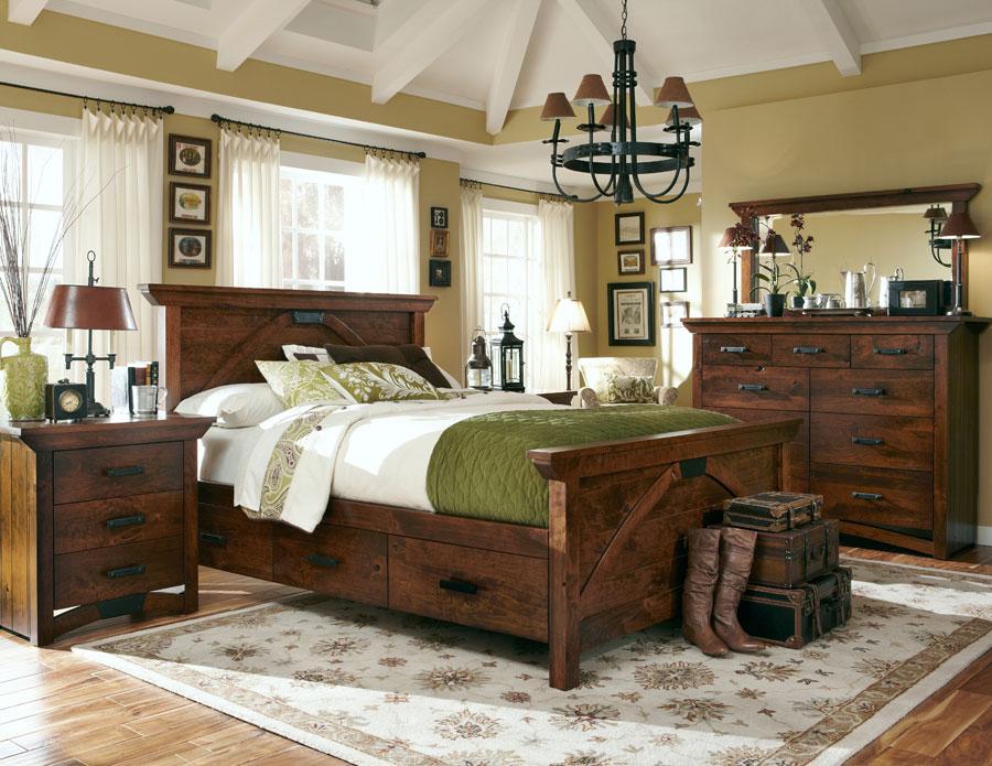 Simply Amish B and O Railroad King Size Trestle Bridge Panel Bed ...