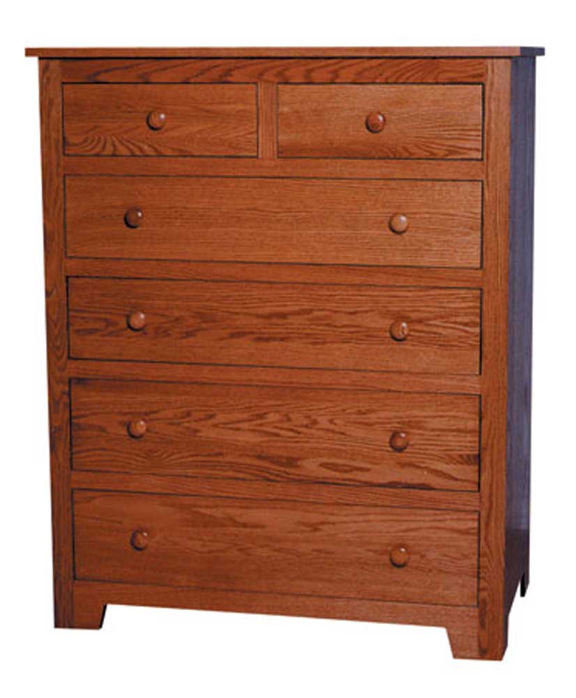 Simply Amish Shaker Amish ME815CD Shaker 6-Drawer Chest | Mueller ...