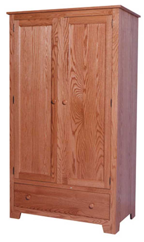 Simply Amish Shaker Amish ME832WR Shaker Wardrobe | Mueller Furniture ...