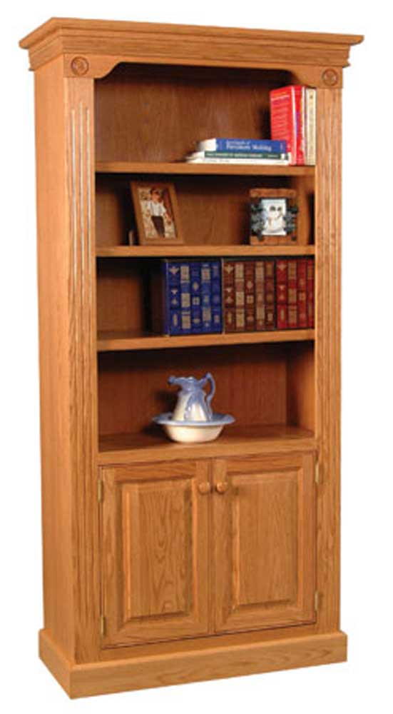 Simply Amish Imperial Amish TSIA2 Imperial Bookcase w/ Wood Doors ...
