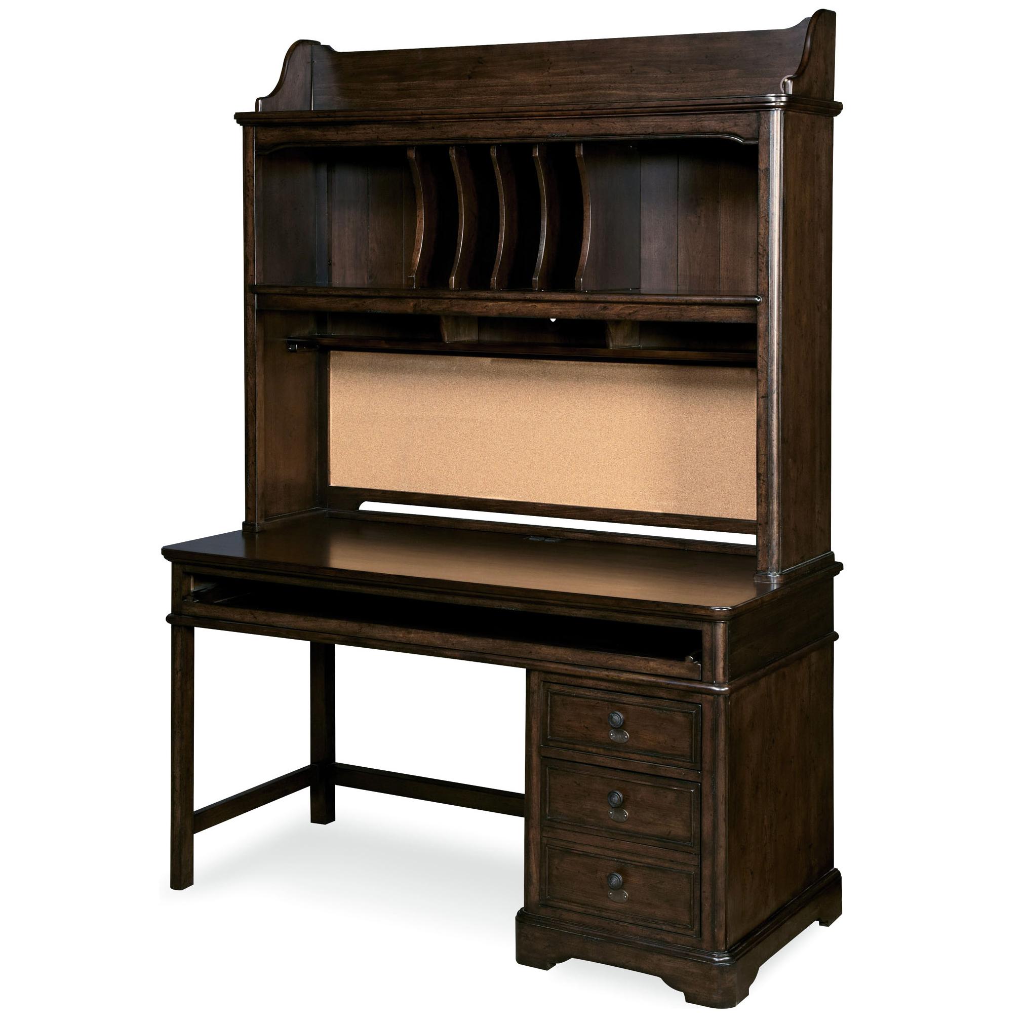 Pine Valley Henry's Single Pedestal Desk & Hutch | Morris Home | Desk ...