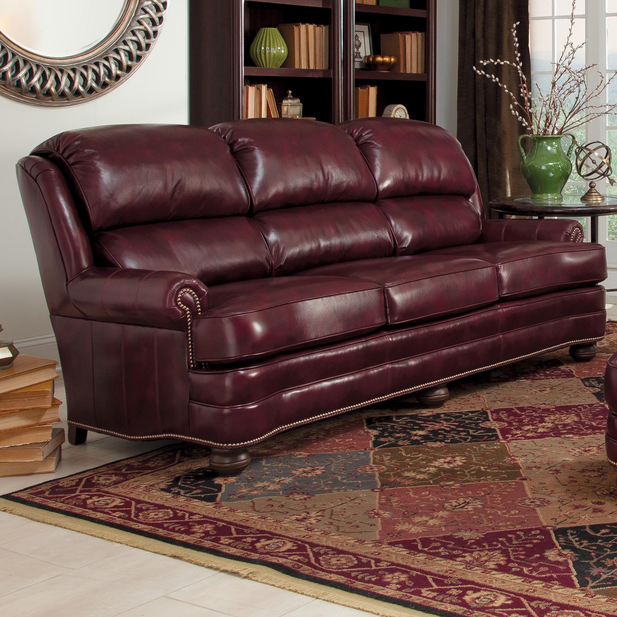 Smith Brothers 311 Upholstered Leather Stationary Sofa | Darvin ... Smith Brothers 311 Upholstered Leather Stationary Sofa | Darvin ...