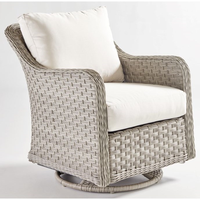 South Sea Rattan & Wicker Mayfair Swivel Glider in Grey Wicker | Lindy ...