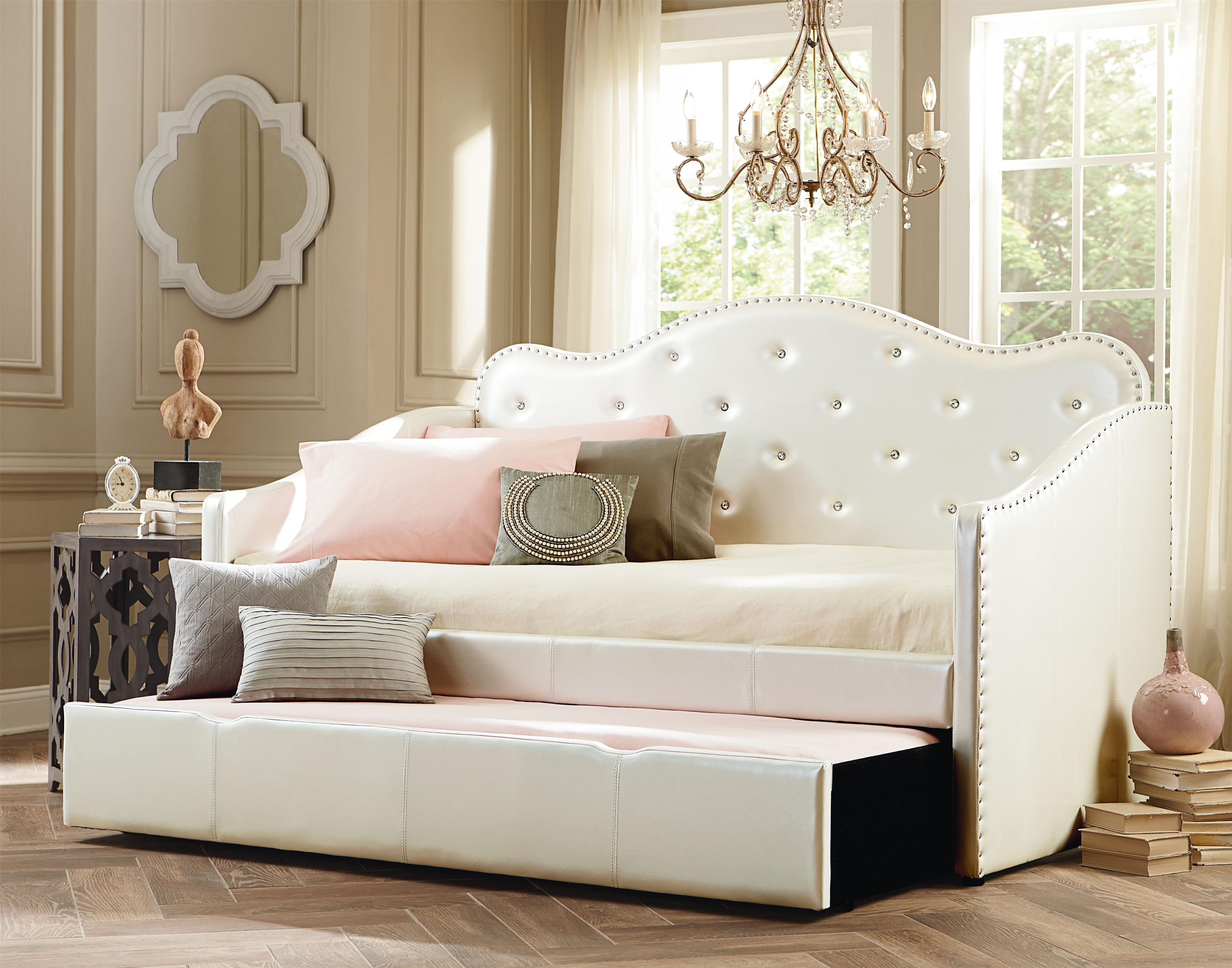 Standard Furniture Caroline Twin Upholstered Daybed with Trundle ...