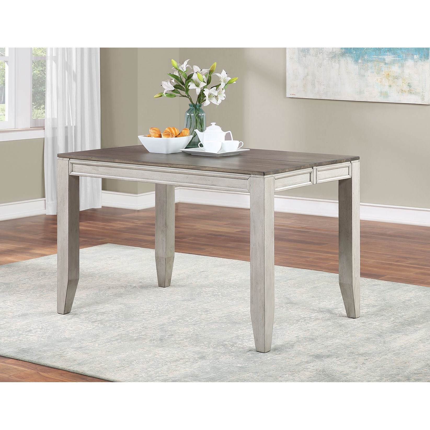 Steve Silver Abacus CU500PT Casual Counter Height Table with Butterfly ...
