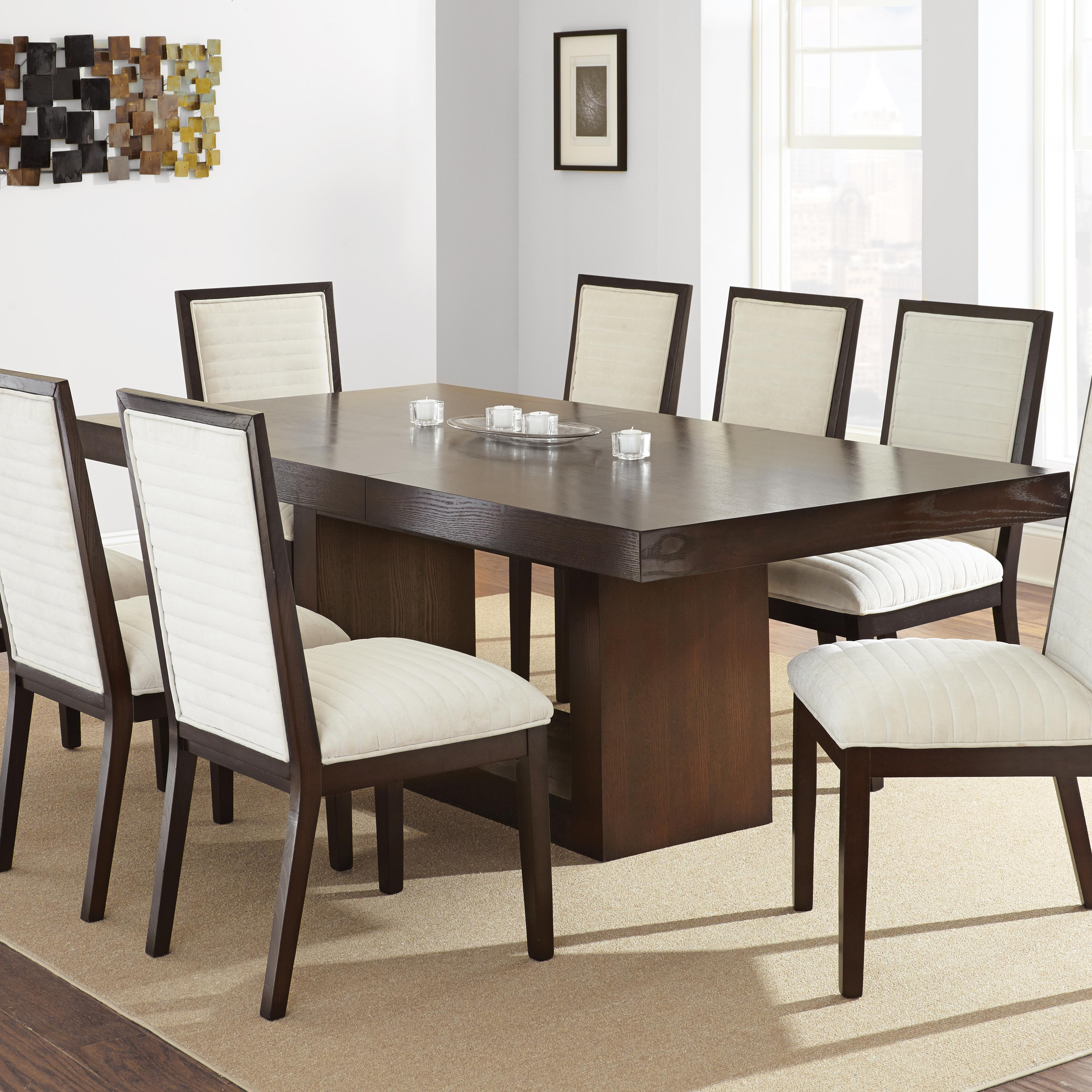 Antonio Dining Table with Contemporary Pedestal Base - Belfort ...
