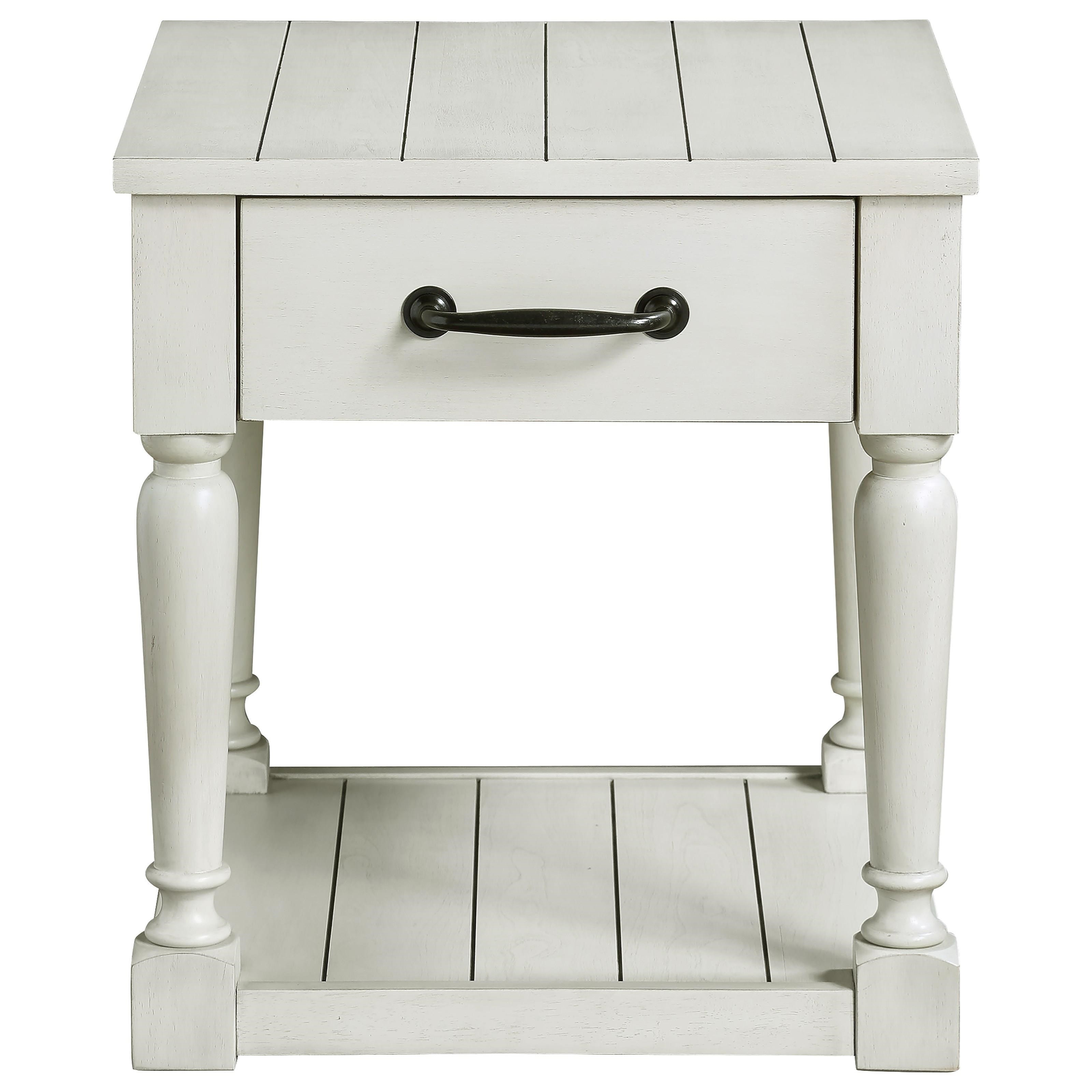 Steve Silver Hemingway Cottage End Table with Drawer and Bottom Shelf ...