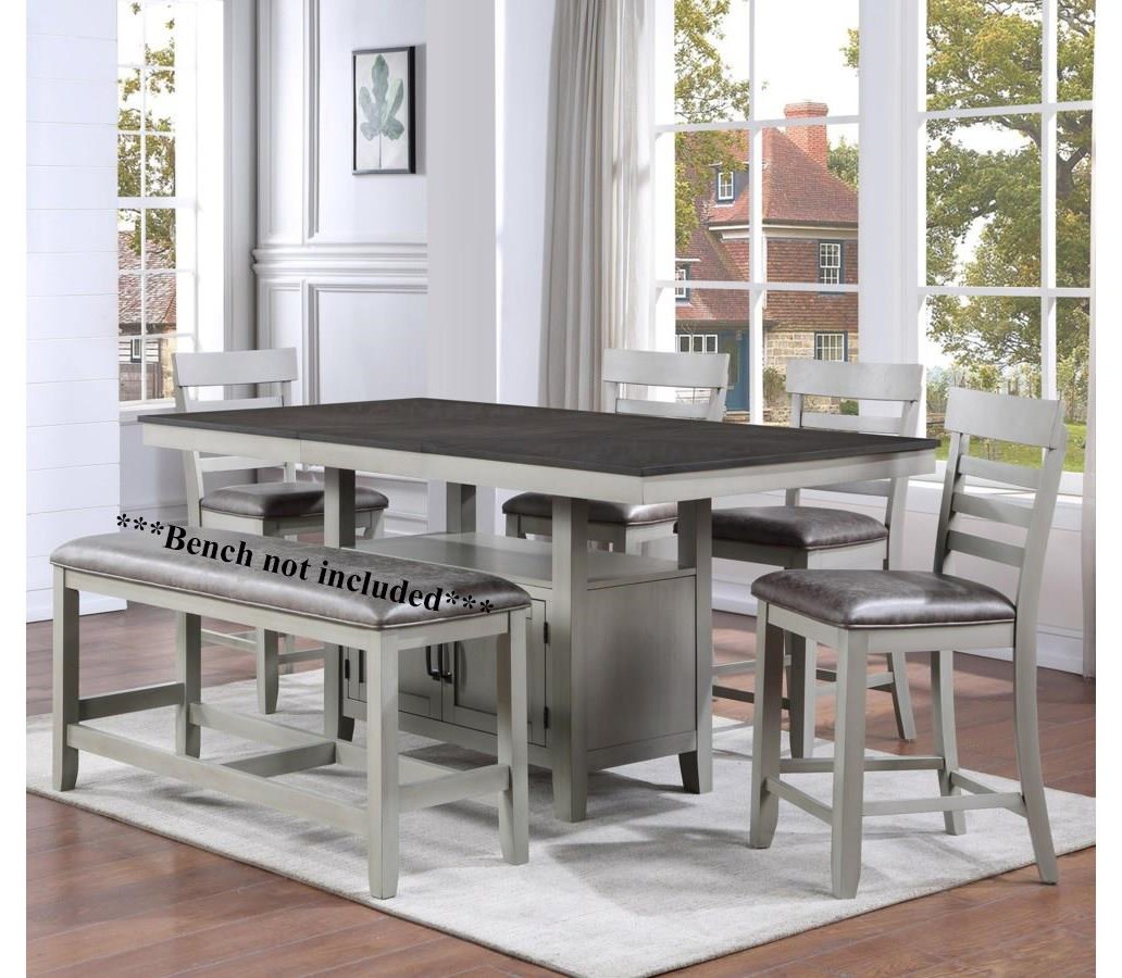 Steve Silver Hyland TWO-TONE 5-PIECE COUNTER TABLE SET | Wayside ...