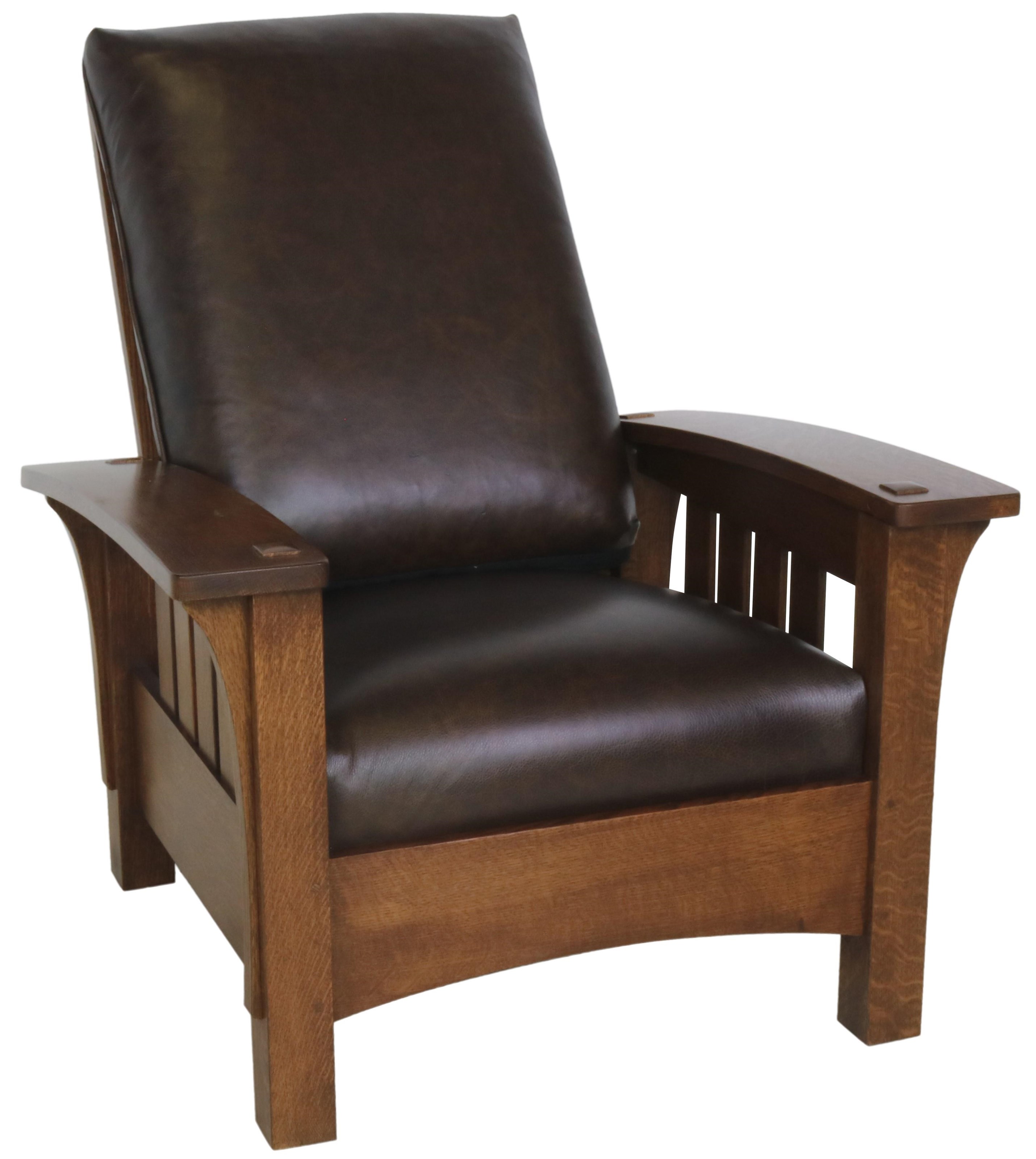 Stickley Oak Mission Classics Loose Cushion Bow Arm Morris Chair ...