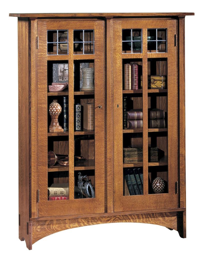 Double Bookcase With Glass Doors at Zoe Oatley blog