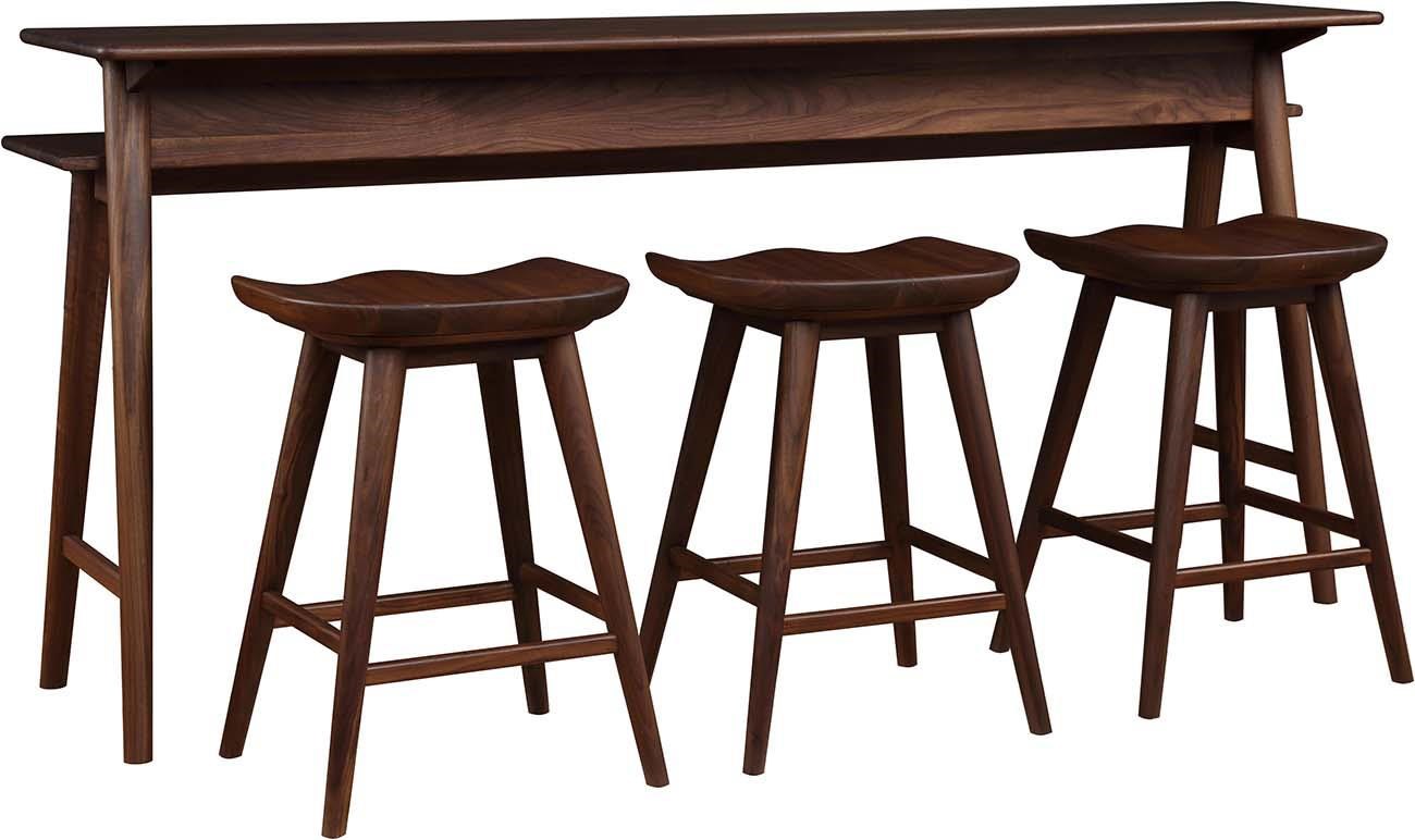 Stickley Walnut Grove Sofa Gathering Table (Stools Sold Separately ...