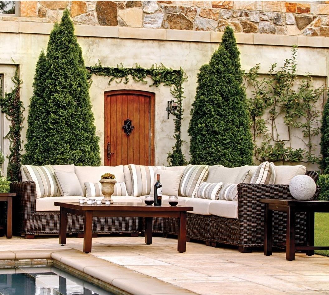 Summer Classics Rustic Outdoor Rustic Sectional Sofa | Malouf Furniture ...