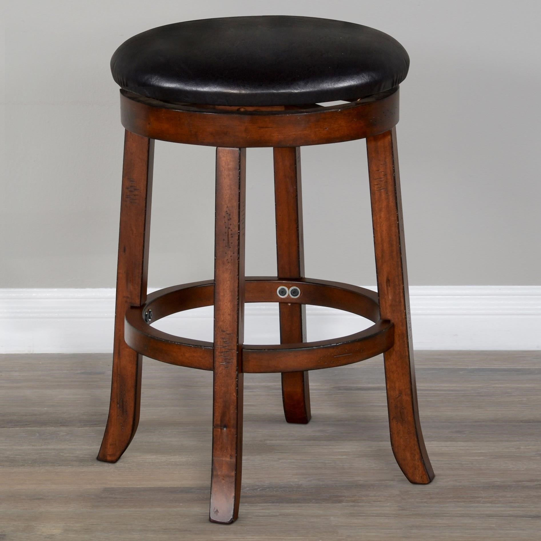 Sunny Designs Tuscany 24"H Swivel Stool, Cushion Seat | Conlin's ...