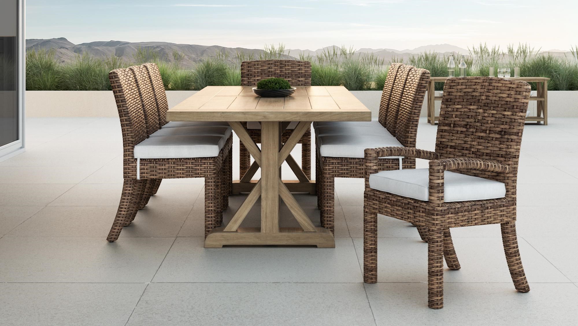 Sunset West Havana 9 Piece Outdoor Dining Set with a Rectangular ...