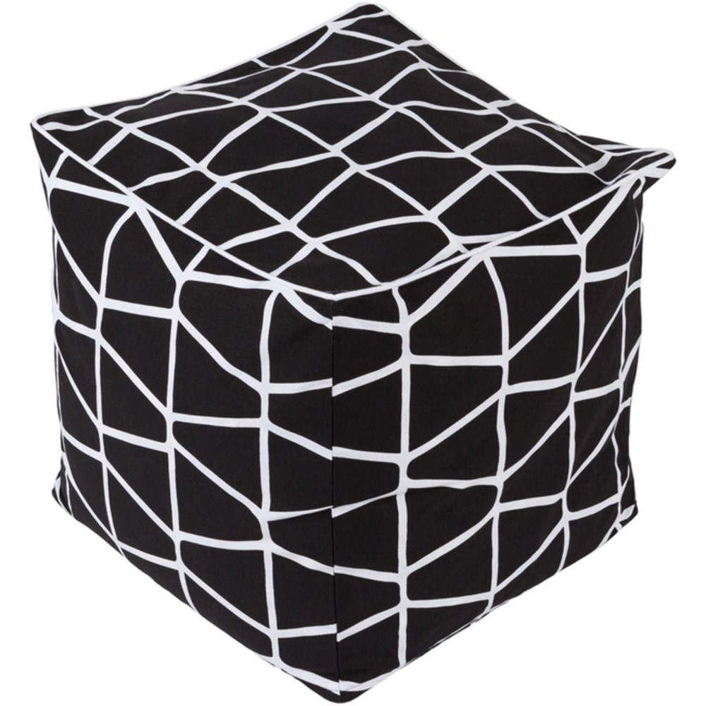 Surya Somerset 16 x 16 x 18 Cube Pouf | Wayside Furniture | Poufs
