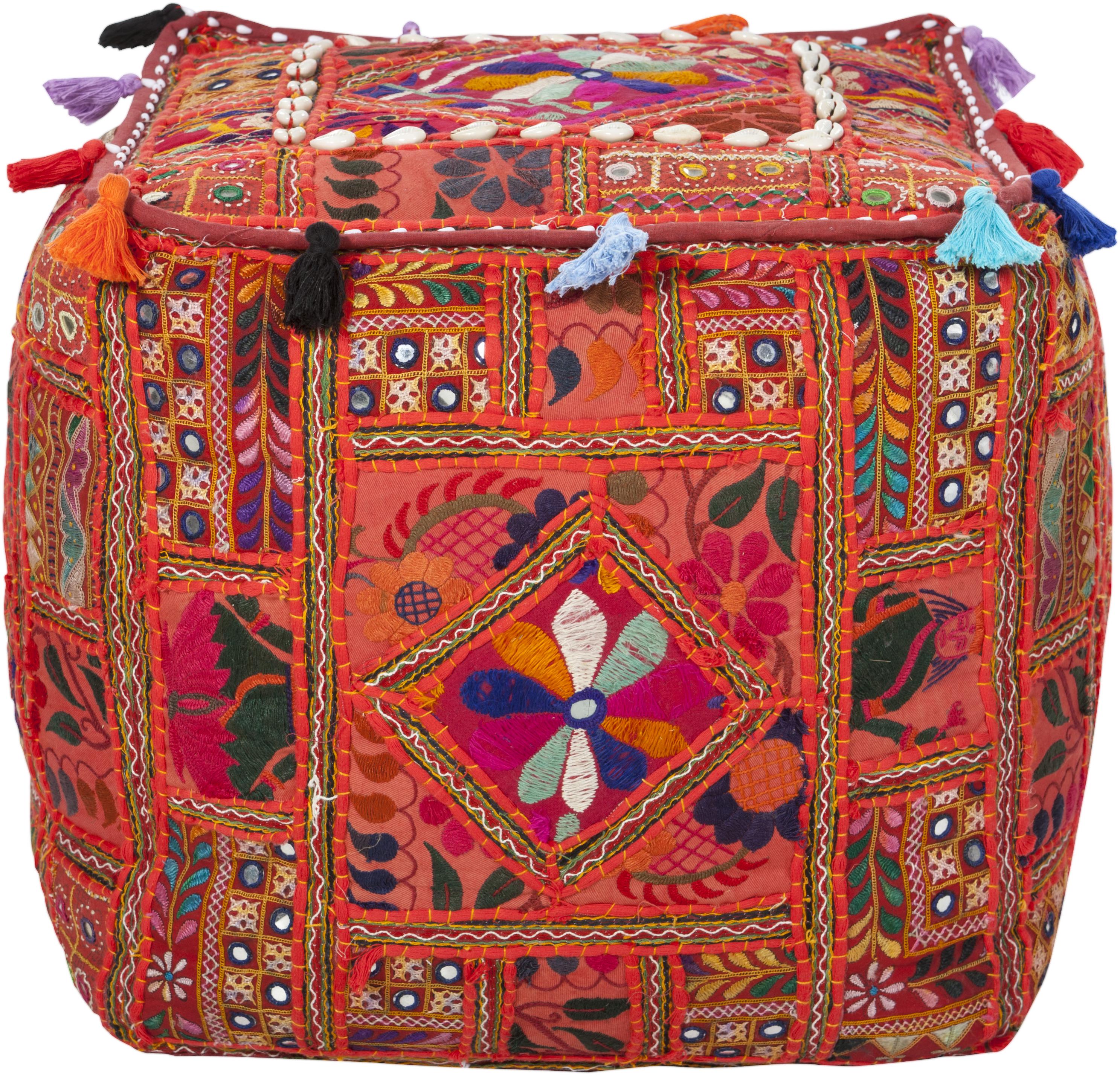 Surya Poufs 18"x18"x18" Pouf | Wayside Furniture | Textiles - Poufs