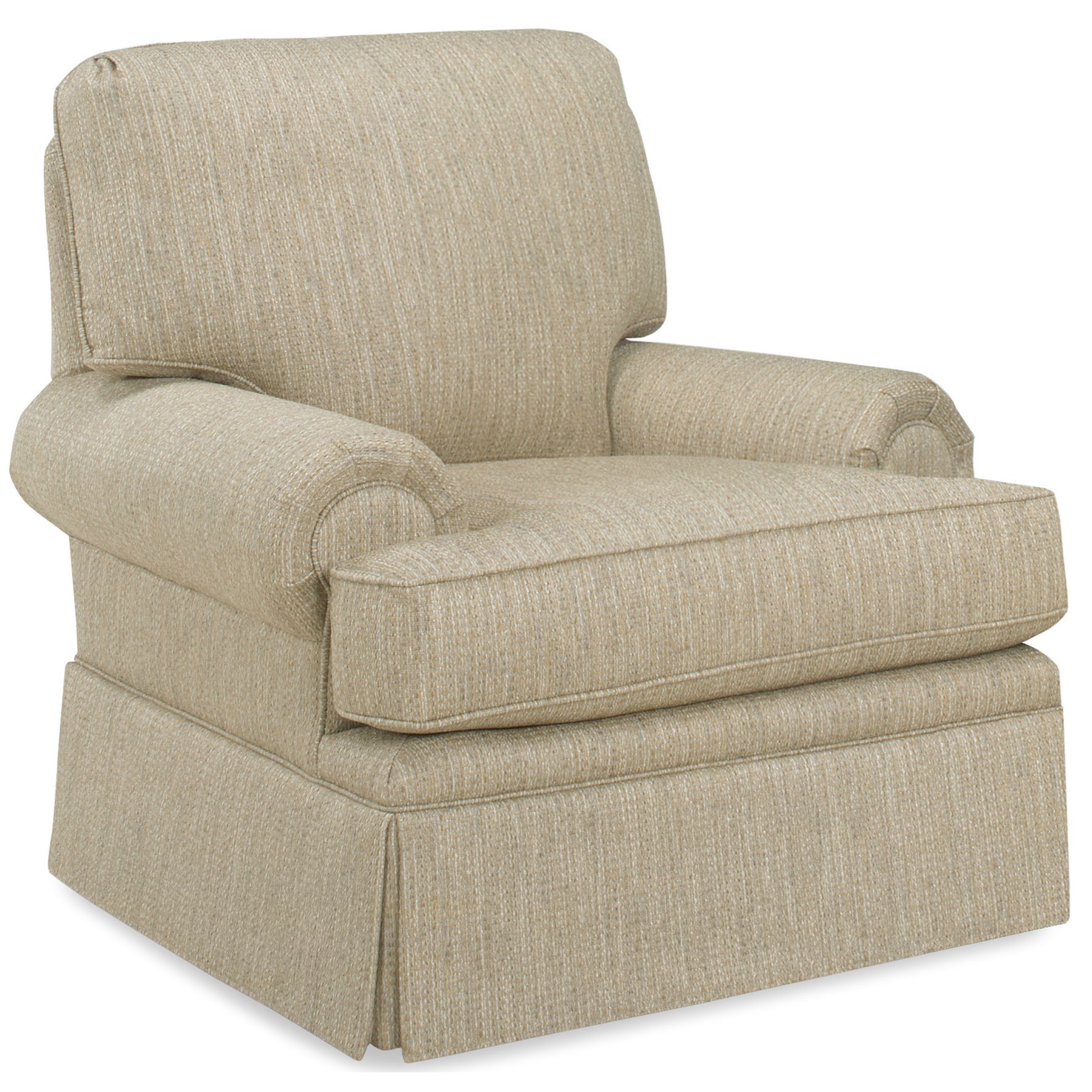 Temple Furniture Winston Upholstered Chair with Skirt | Mueller ...