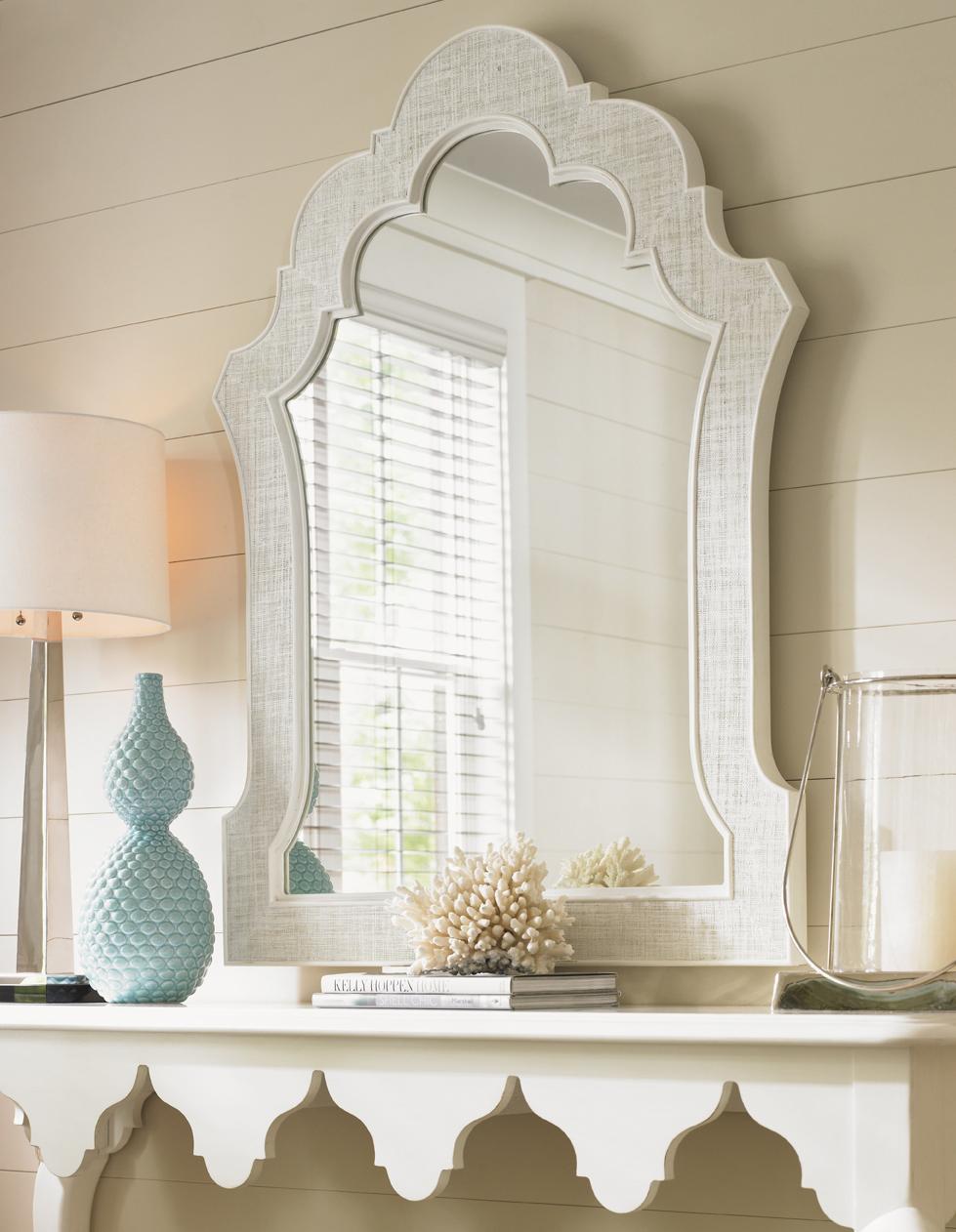 Tommy Bahama Home Ivory Key 543-204 Sandys Mirror with Woven Raffia ...