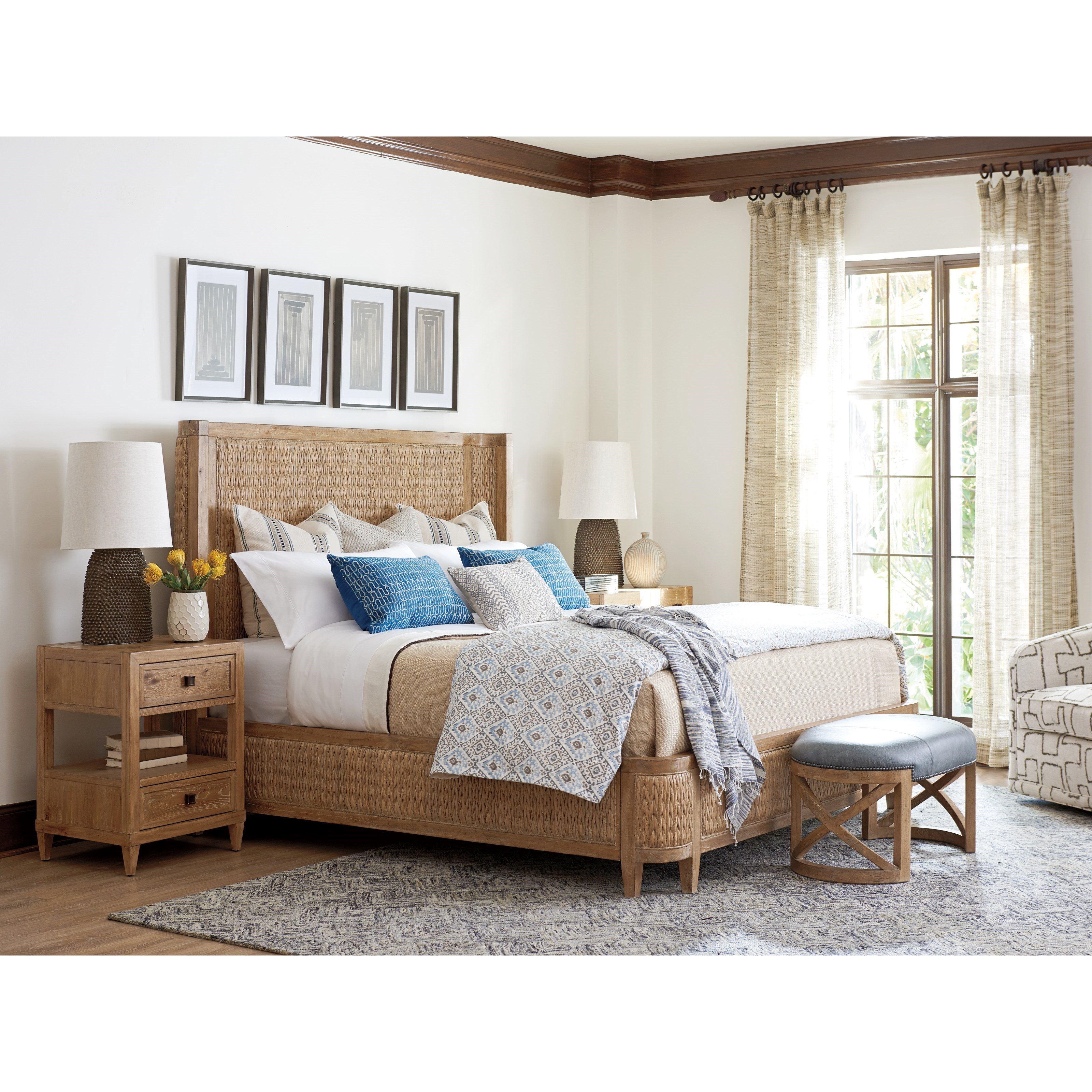 Tommy Bahama Home Los Altos Ivory Coast California King Size Bed with ...