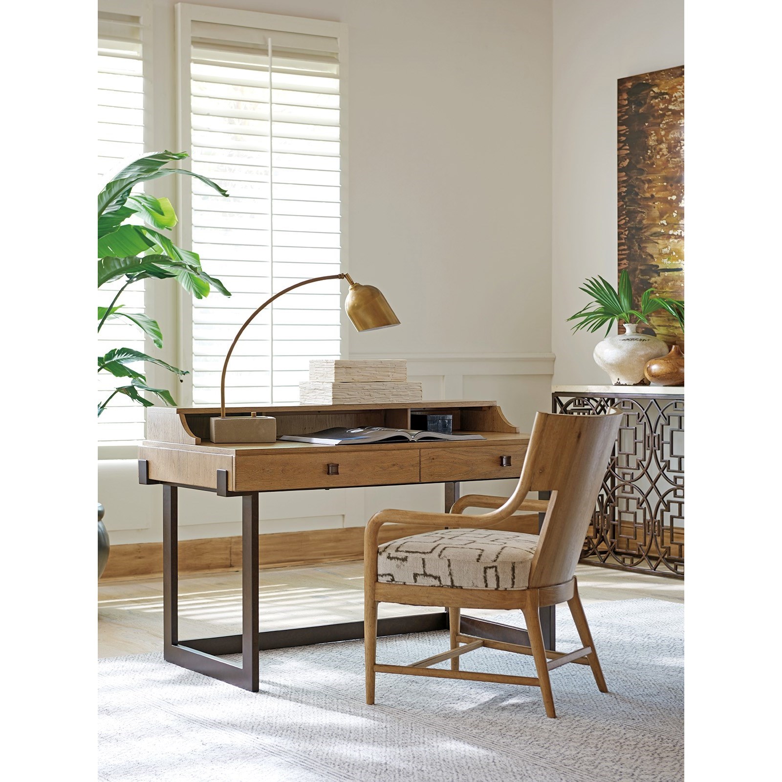 Tommy Bahama Home Los Altos Kendelston Writing Desk with Two Self ...