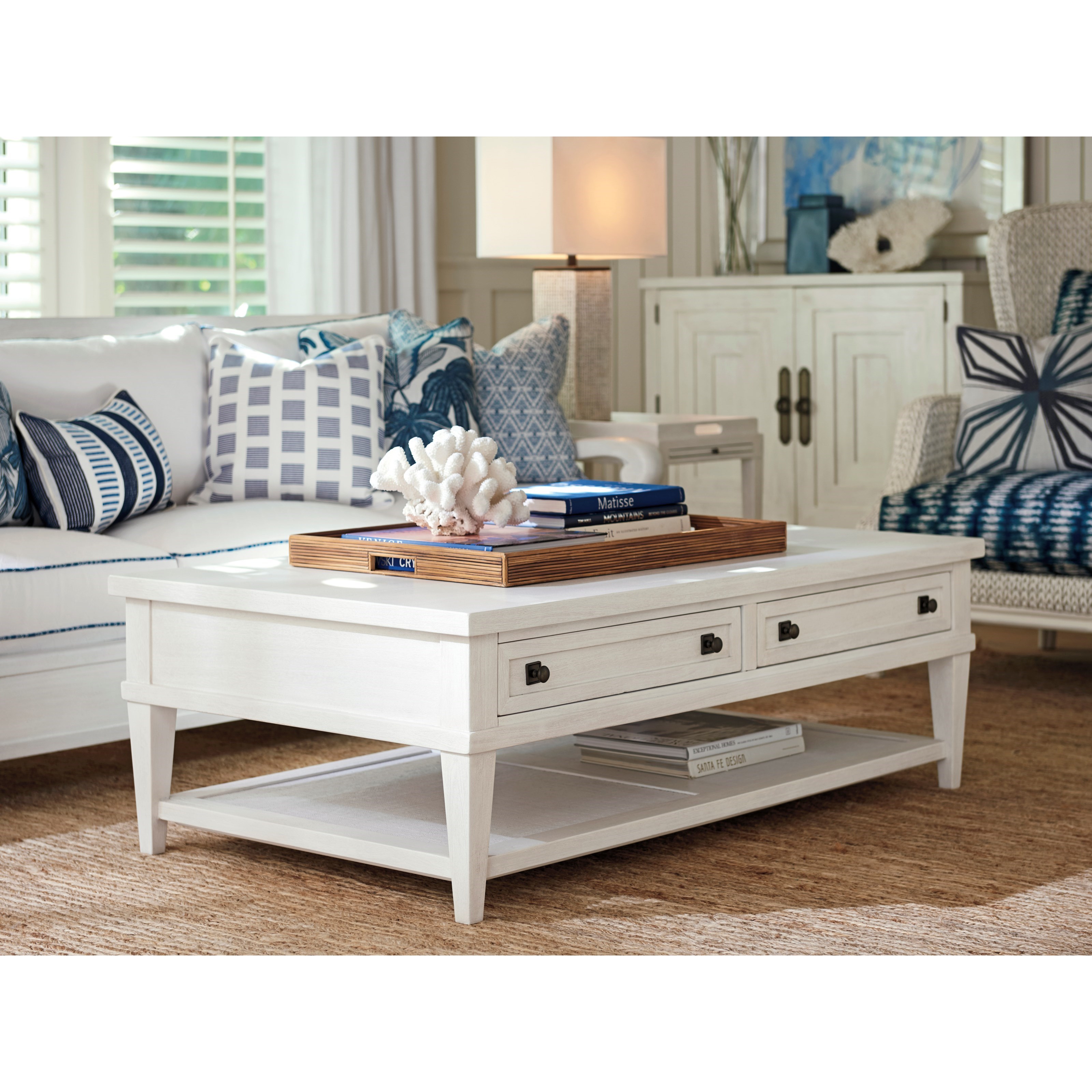 Tommy Bahama Home Ocean Breeze Palm Coast Rectangular Cocktail Table ...
