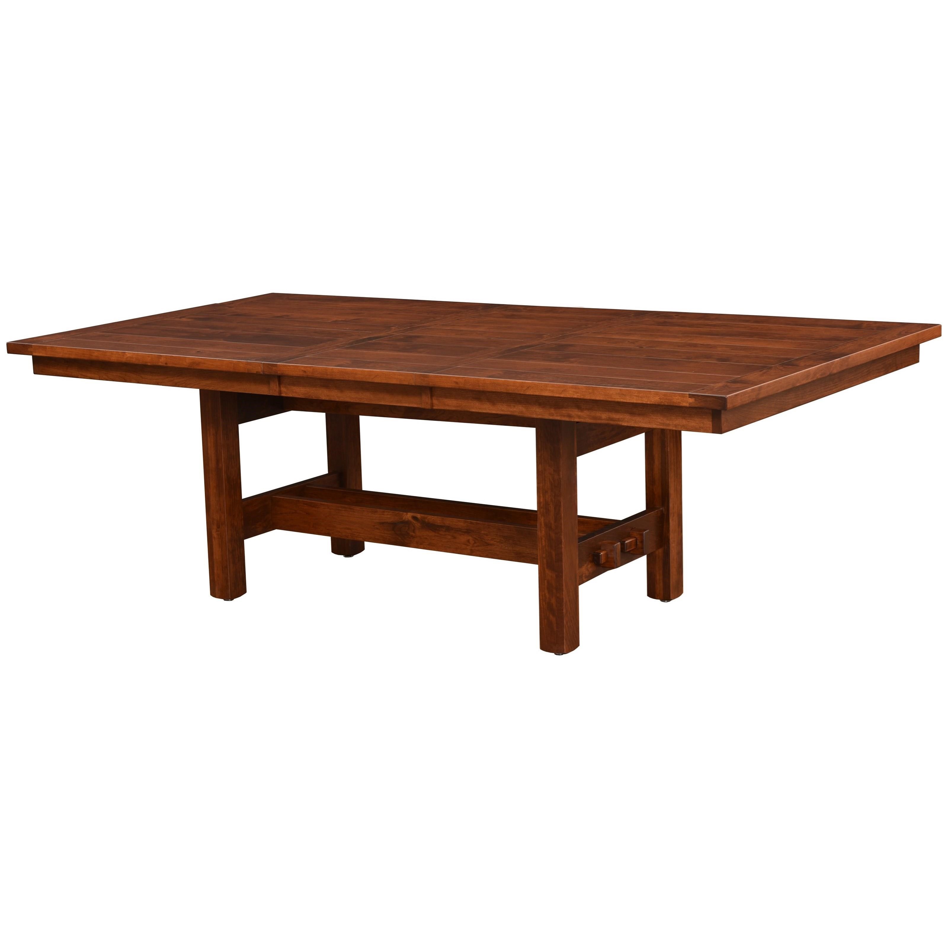 Trailway Amish Wood Sutter Mills 48 x 72" Trestle Dining Table with 1 ...