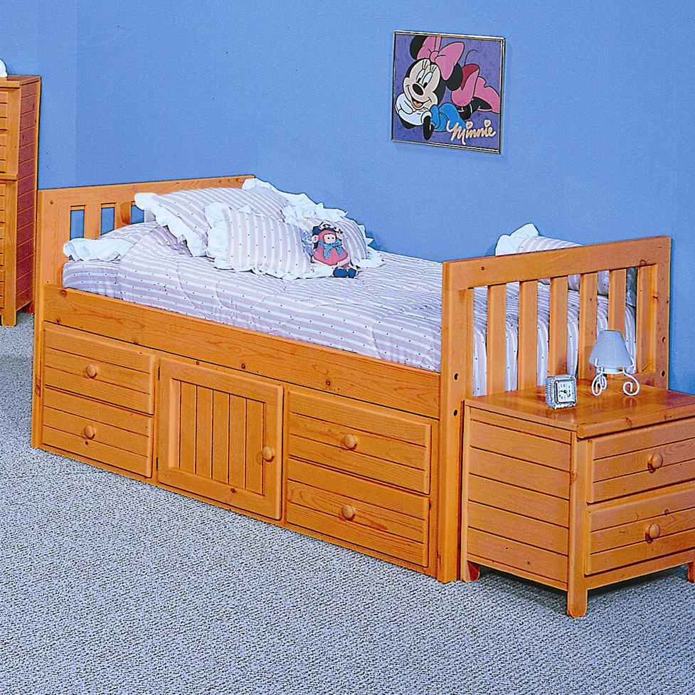 Trendwood Bayview Full Captain's Bed | Dunk & Bright Furniture ...