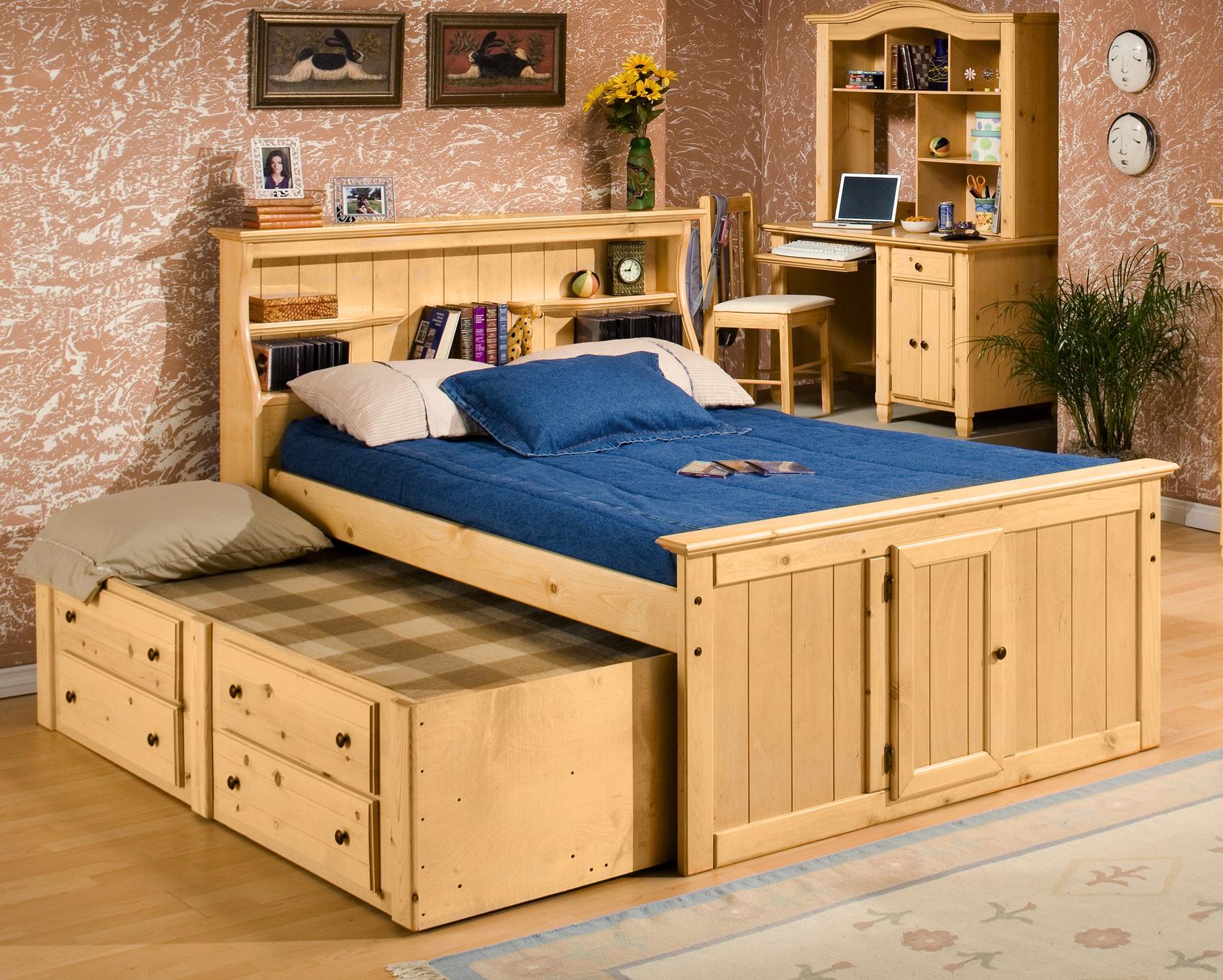 Trendwood Sedona Twin Bookcase Bed w/ Trundle | Conlin's Furniture ...